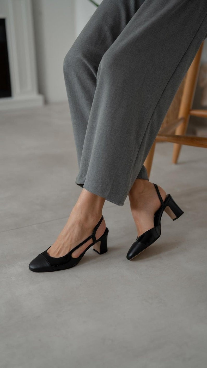 Black Genuine Leather Women Shoe, High Quality Leather Shoes, Normal ...