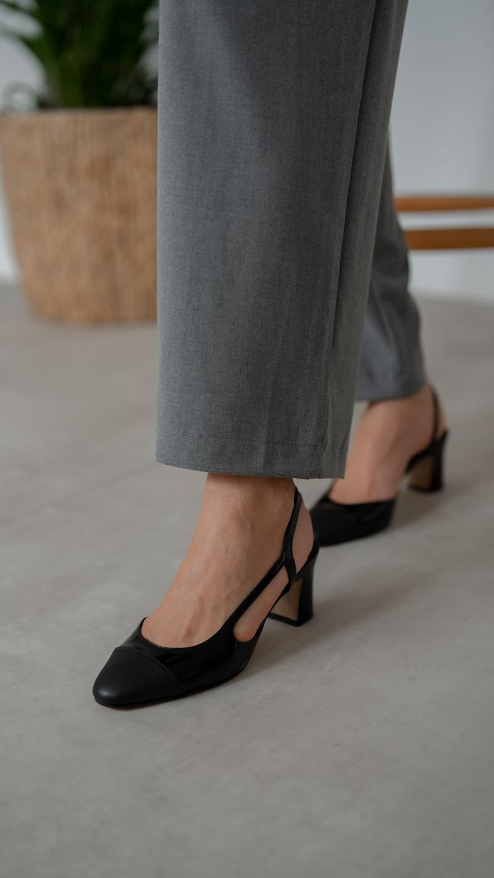 Black Genuine Leather Women Shoe, High Quality Leather Shoes, Normal ...