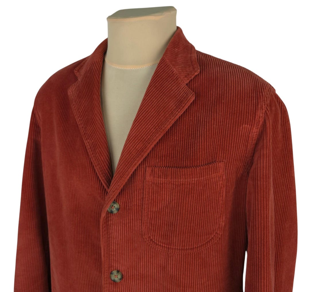Vintage J. Keydge Mens Brick Cotton Corduroy Slack Blazer Jacket Size ...