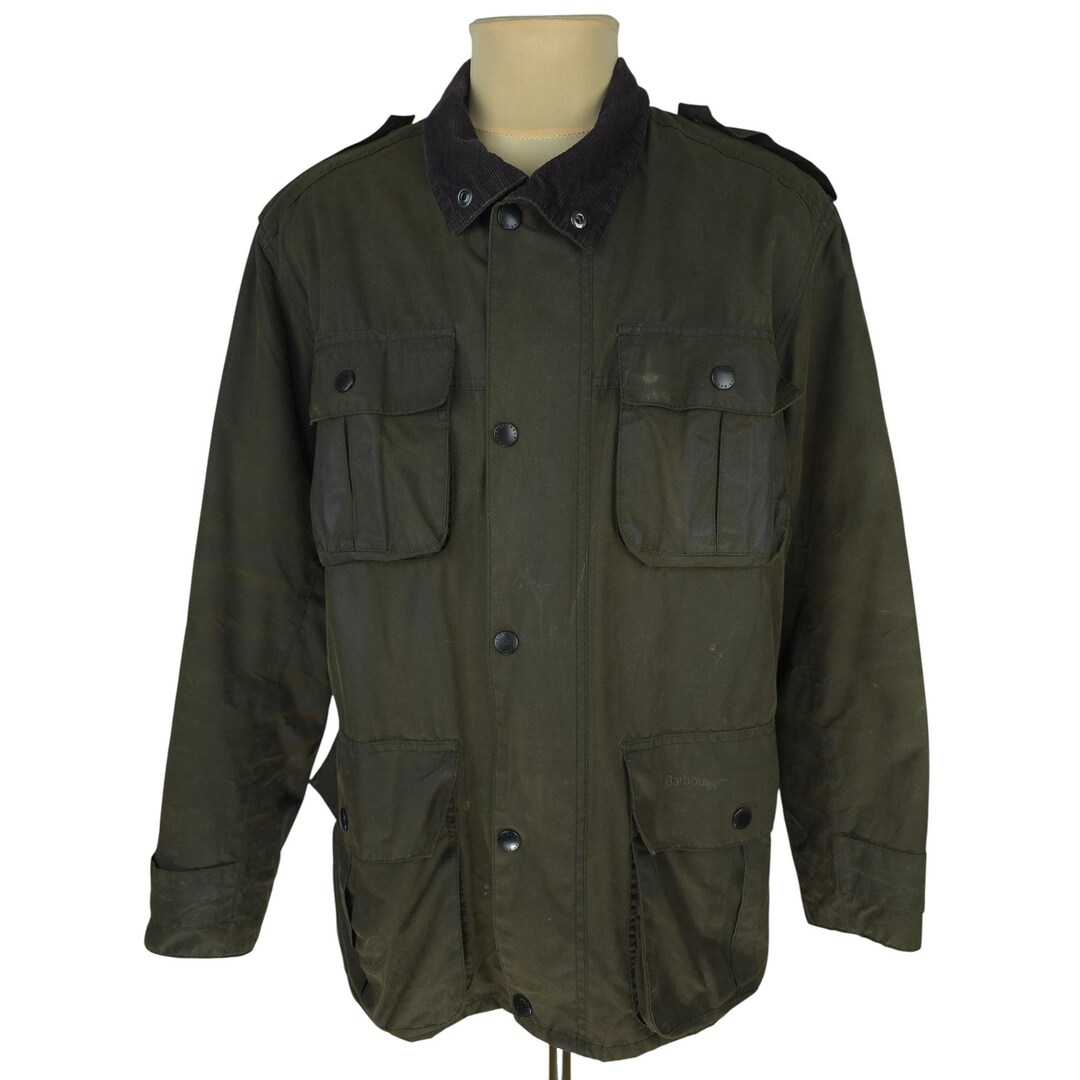 Barbour Trooper Mens Brown Cotton Wax Jacket Rain Country Field Size L ...