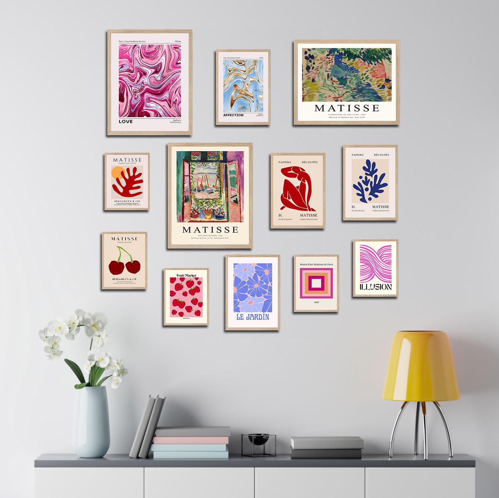 12 Matisse Posters Wall Art Set Featuring Iconic Abstract Shapes ...