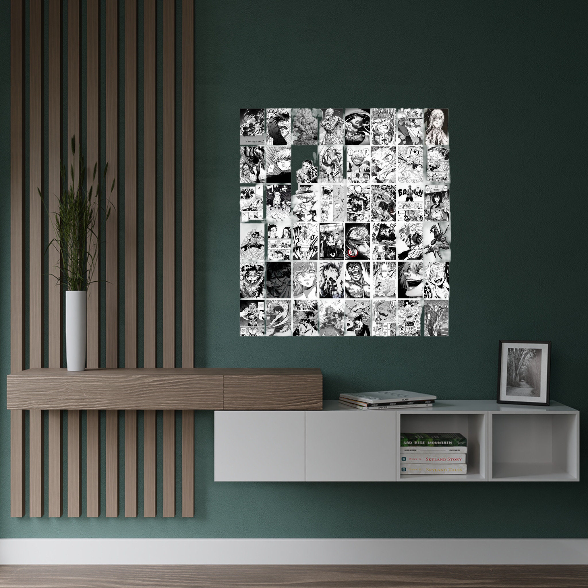 PRINTED 50 PCS Mix MANGA Wall Manga Wall Collage Kit Anime Wall Decor ...