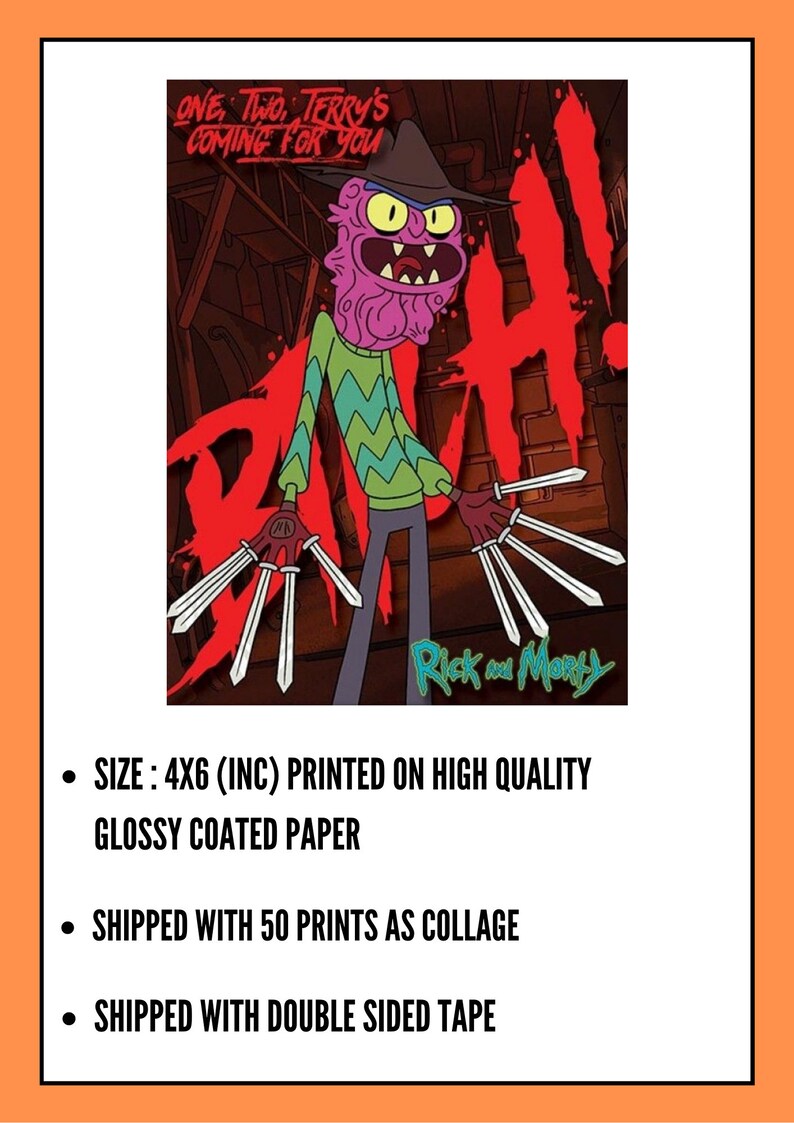 PRINTED 50 PCS Rick and Morty Poster Wall Rick and Morty Posters Rick ...
