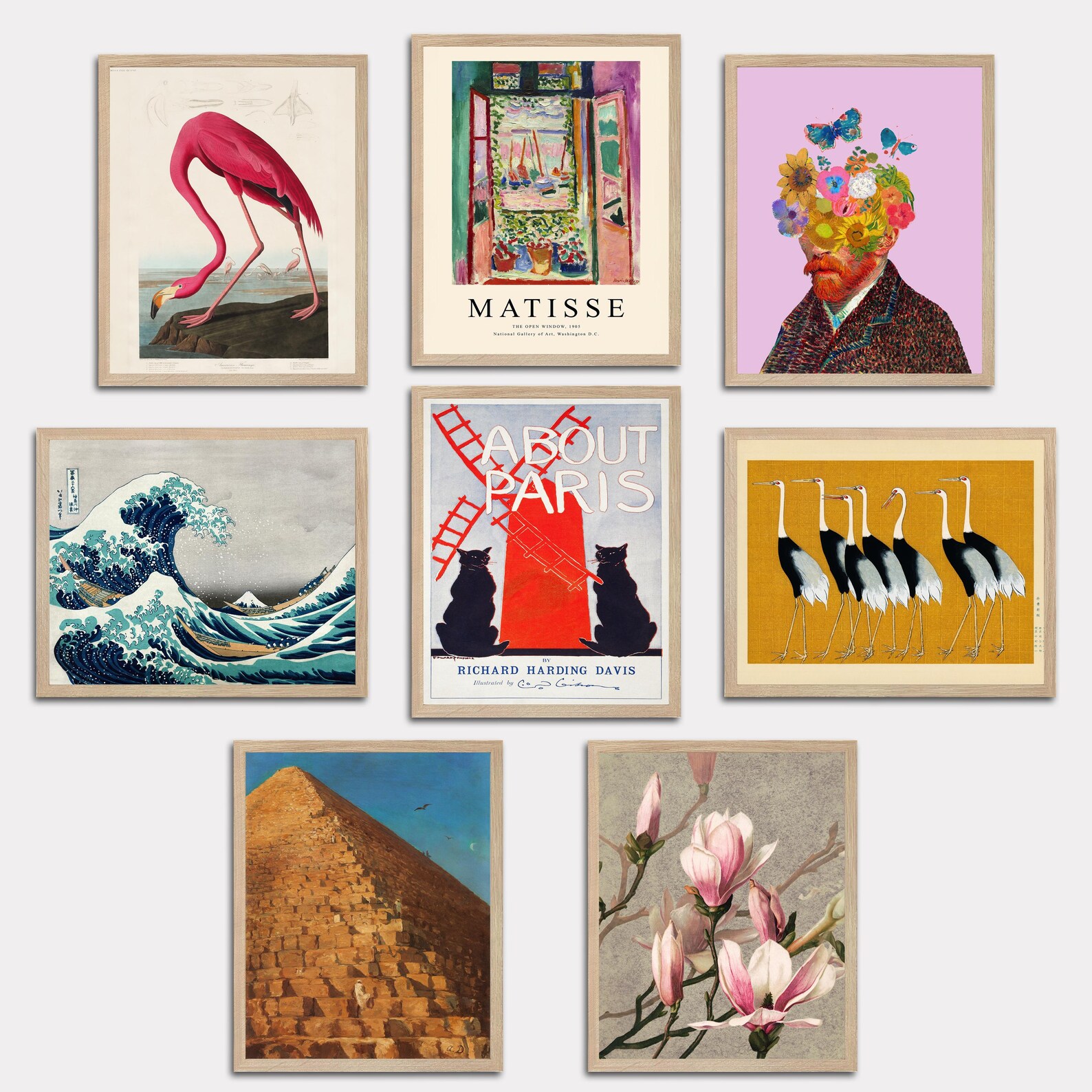 8 Aesthetic Posters 8x10 Wall Art Set Modern & Minimalist Prints ...