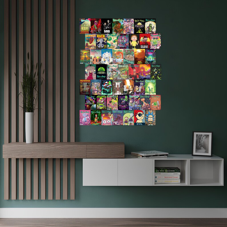PRINTED 50 PCS Rick and Morty Poster Wall Rick and Morty Posters Rick ...