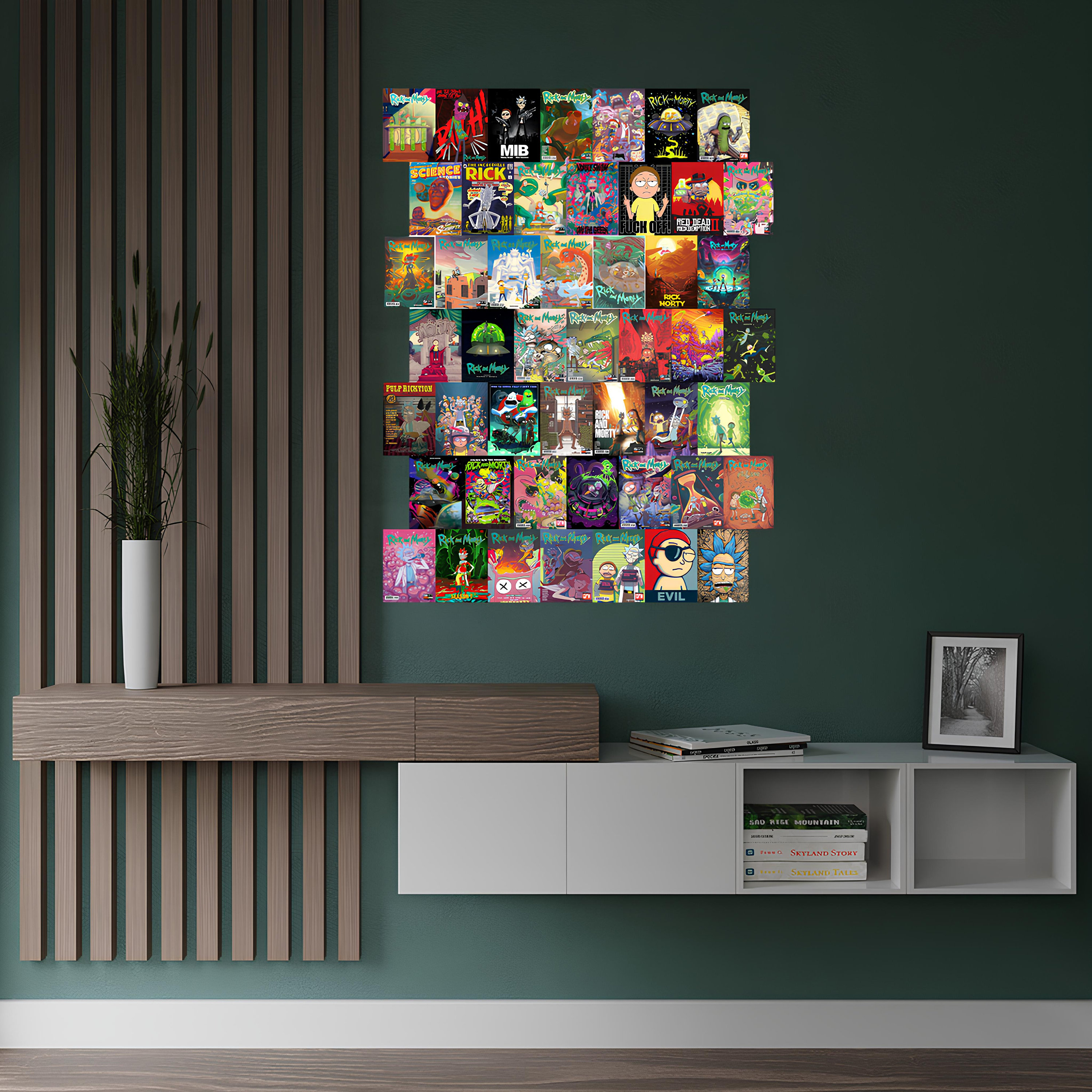 PRINTED 50 PCS Rick and Morty Poster Wall Rick and Morty Posters Rick ...