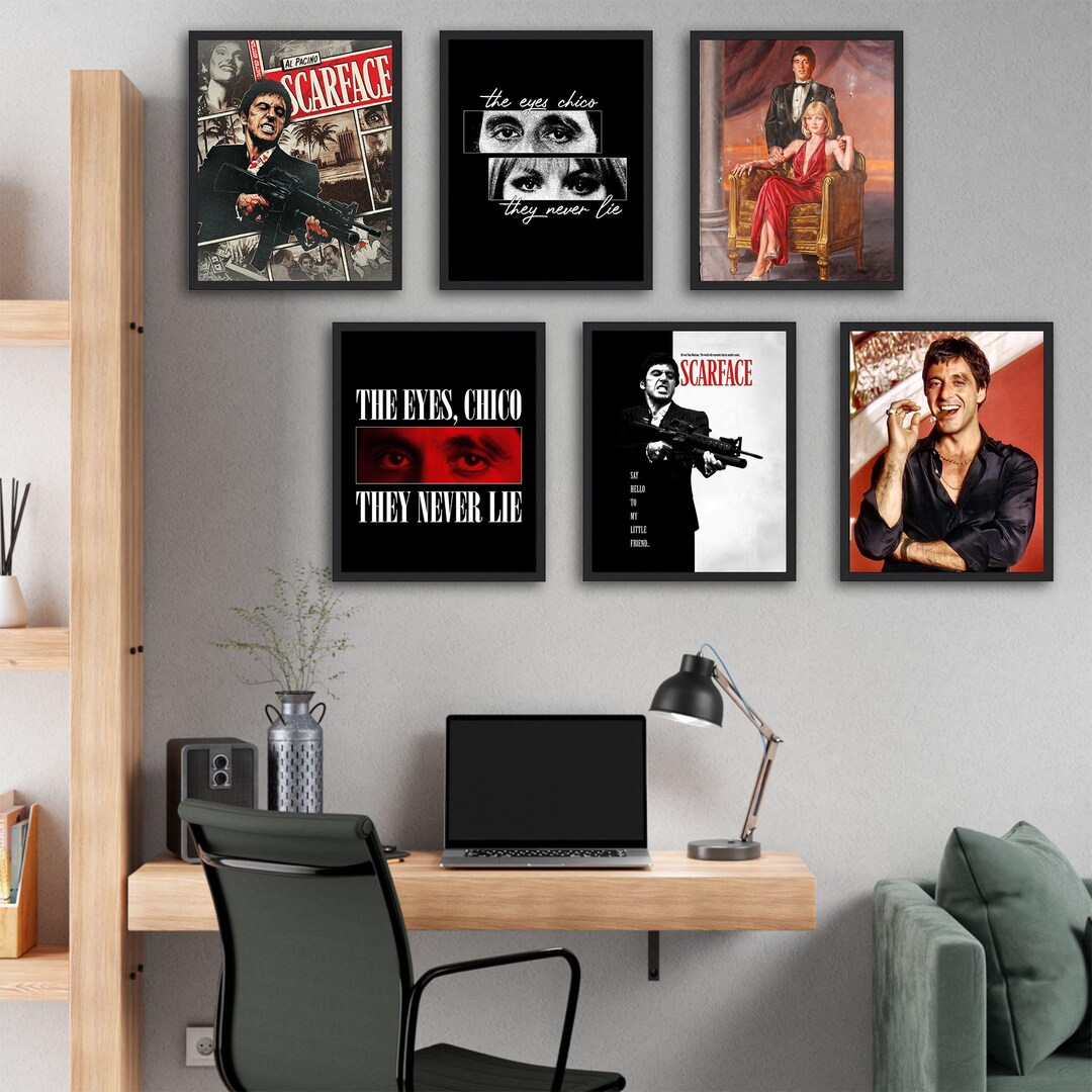 Set of 6 Scarface Posters Iconic Tony Montana Wall Art for Movie Lovers ...
