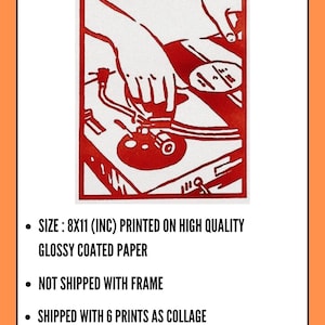 PRINTED 6 PCS Red Aesthetic Wall Poster Vintage Aesthetic Posters Red ...