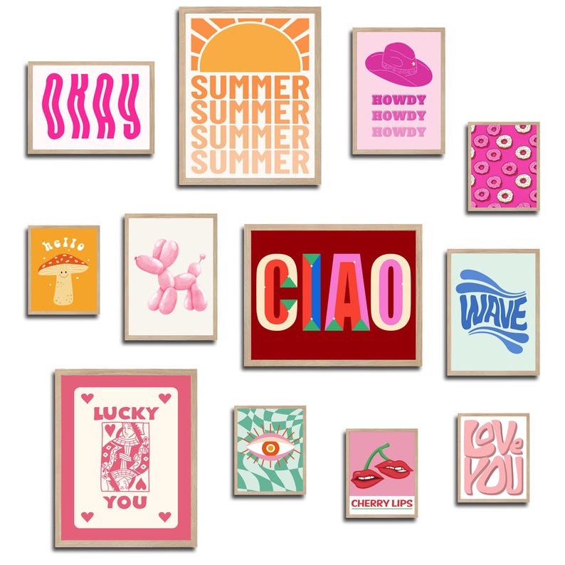 PRINTED 12 PCS Preppy Aesthetic Wall Posters, Preppy Aesthetic Posters ...