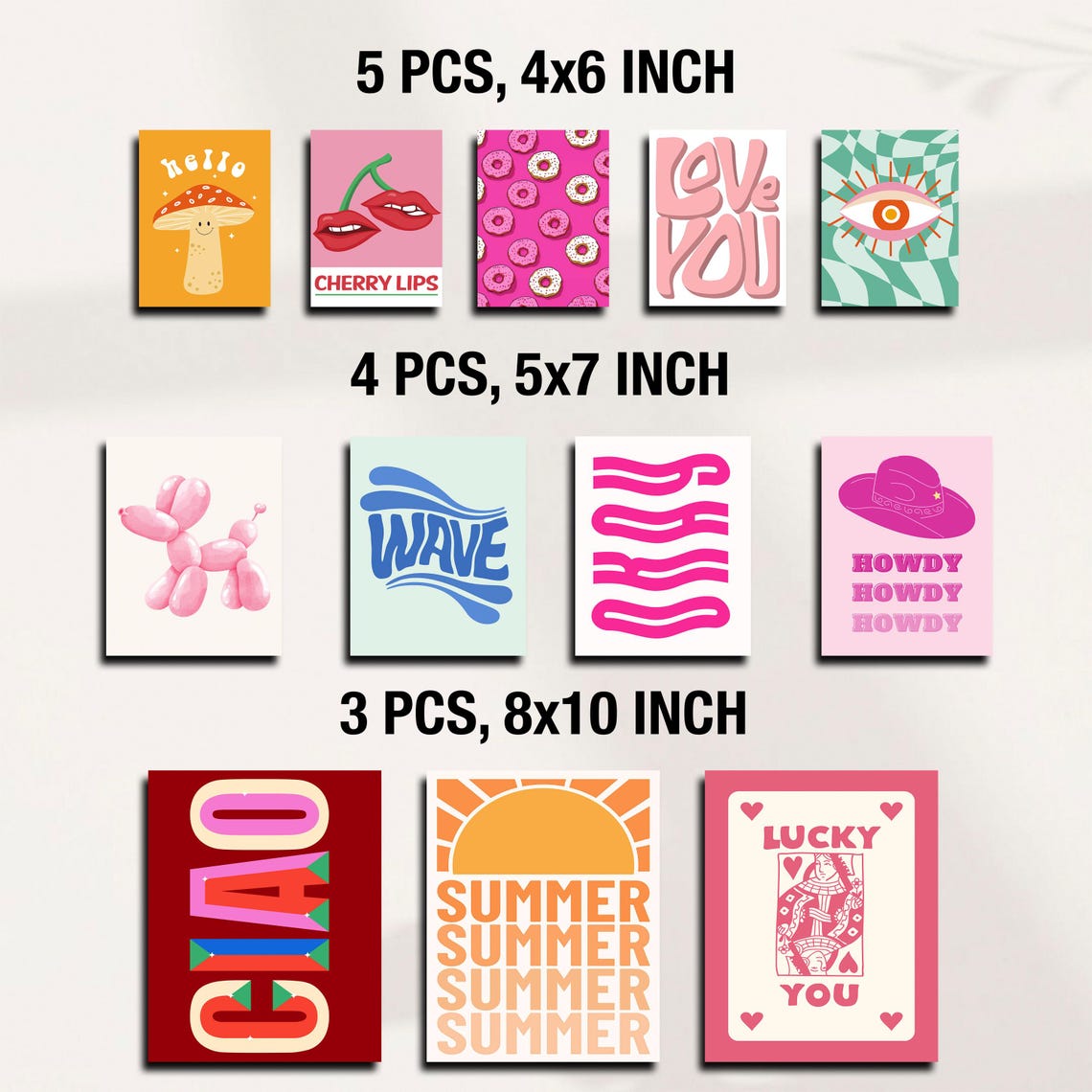 PRINTED 12 PCS Preppy Aesthetic Wall Posters, Preppy Aesthetic Posters ...