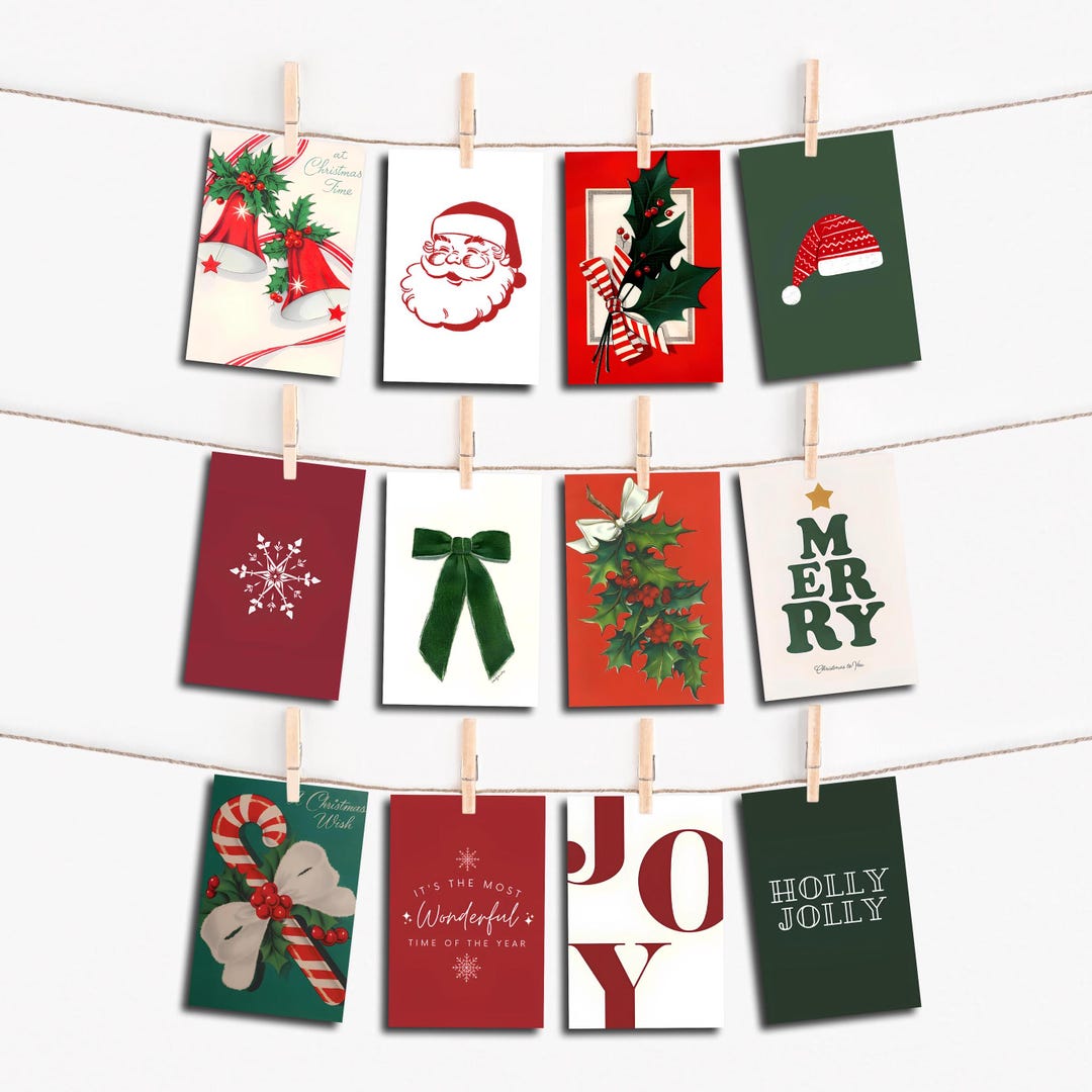 50 Christmas & Holiday Aesthetic Photos Posters Collage 4x6 Inch Wall ...