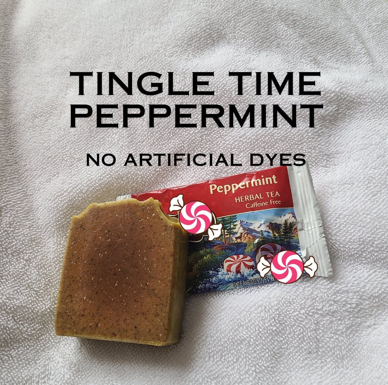 Tingle Time Peppermint Natural and Rustic Essential Oil Handmade Kaolin ...