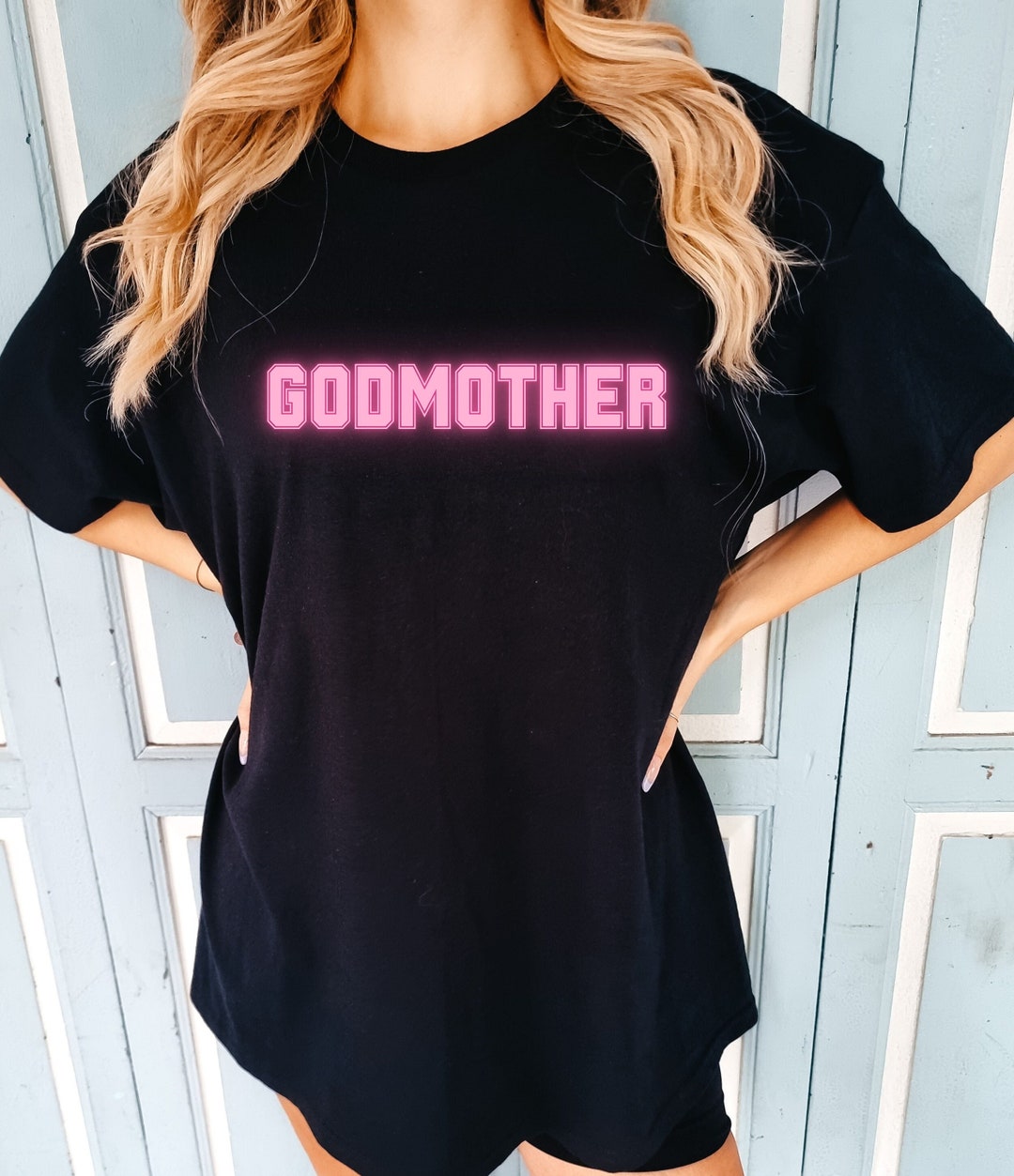 Neon Shirt, God Mother Proposal Gift, Godmother Gift, Auntie Shirt ...