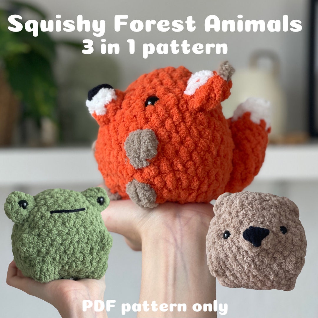 Squishy Forest Animals Crochet Pattern - Amigurumi 3 in 1 PDF Pattern ...
