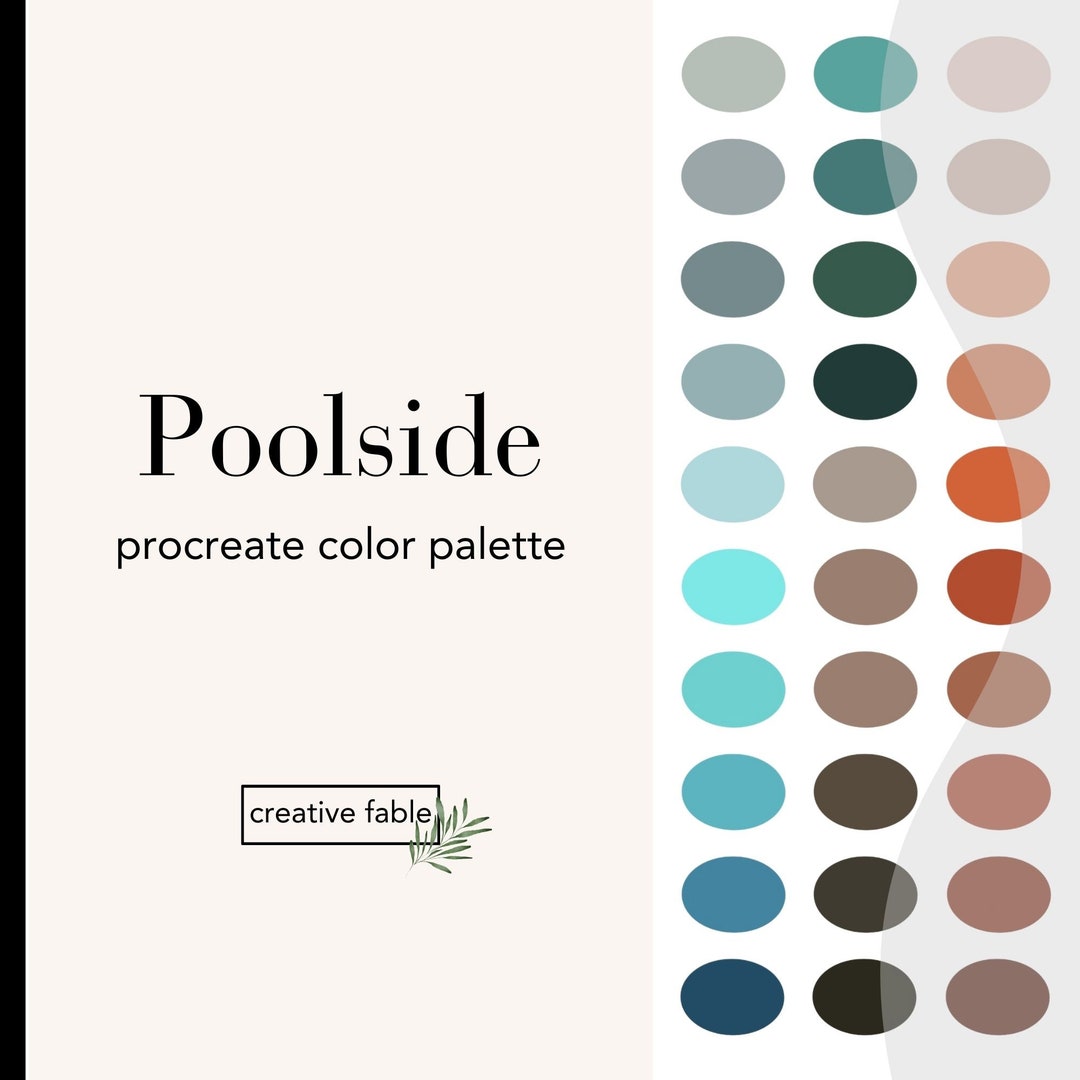 Poolside Procreate Color Palette, Color Swatches, Procreate Palette for ...