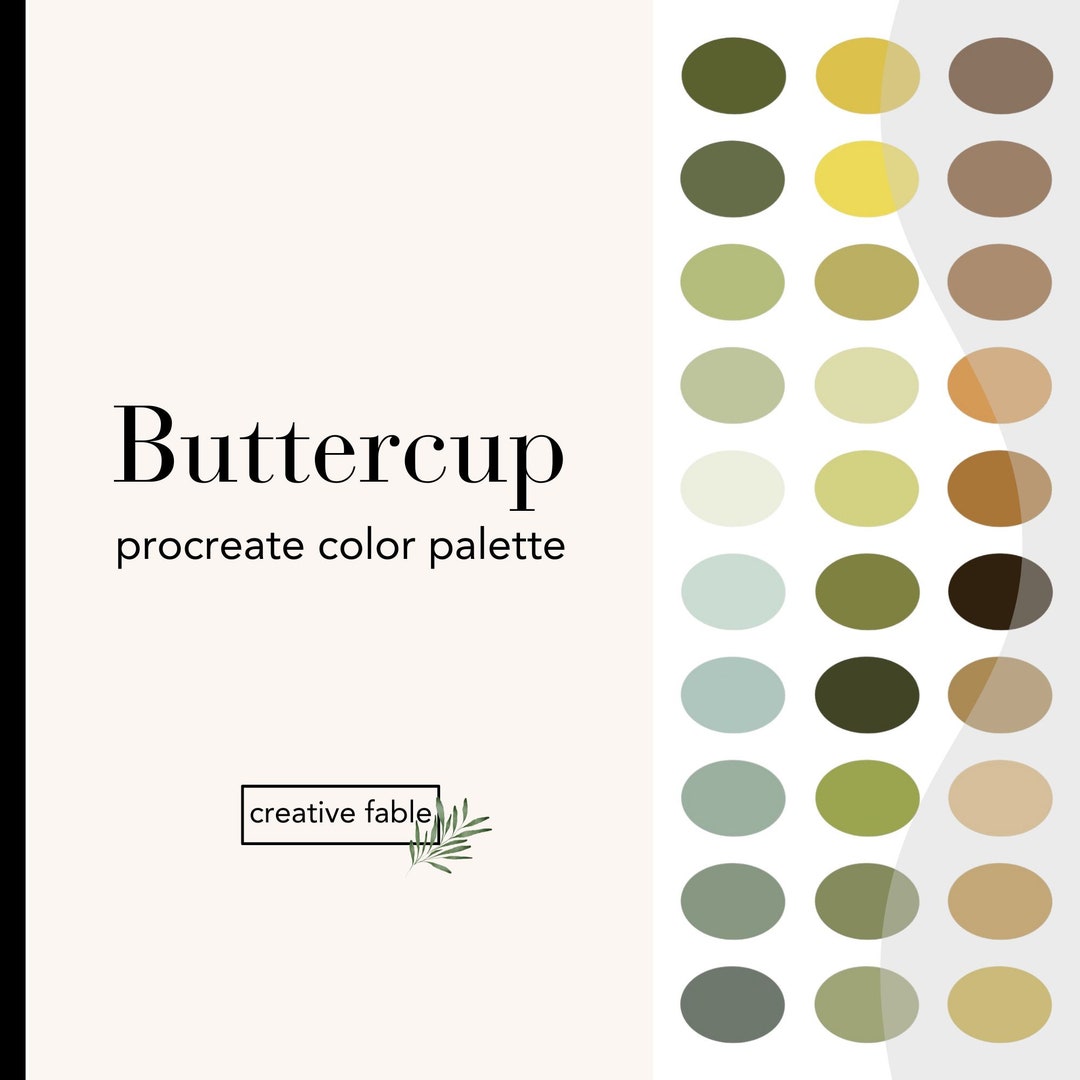 Buttercup Procreate Color Palette, Color Swatches, Procreate Palette ...