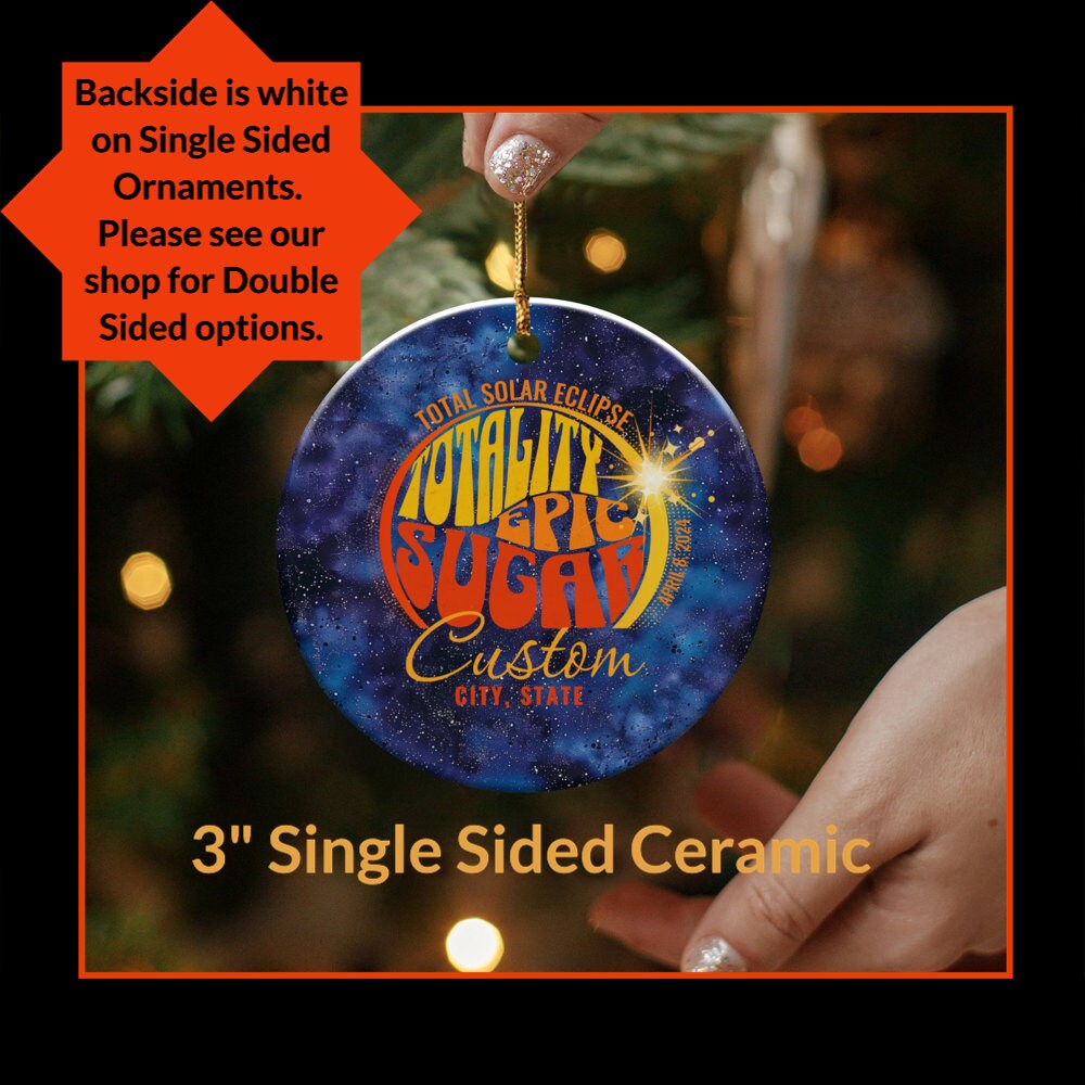 Sugar PERSONALIZED CUSTOM SOLAR Eclipse Ornament Keepsakes ...