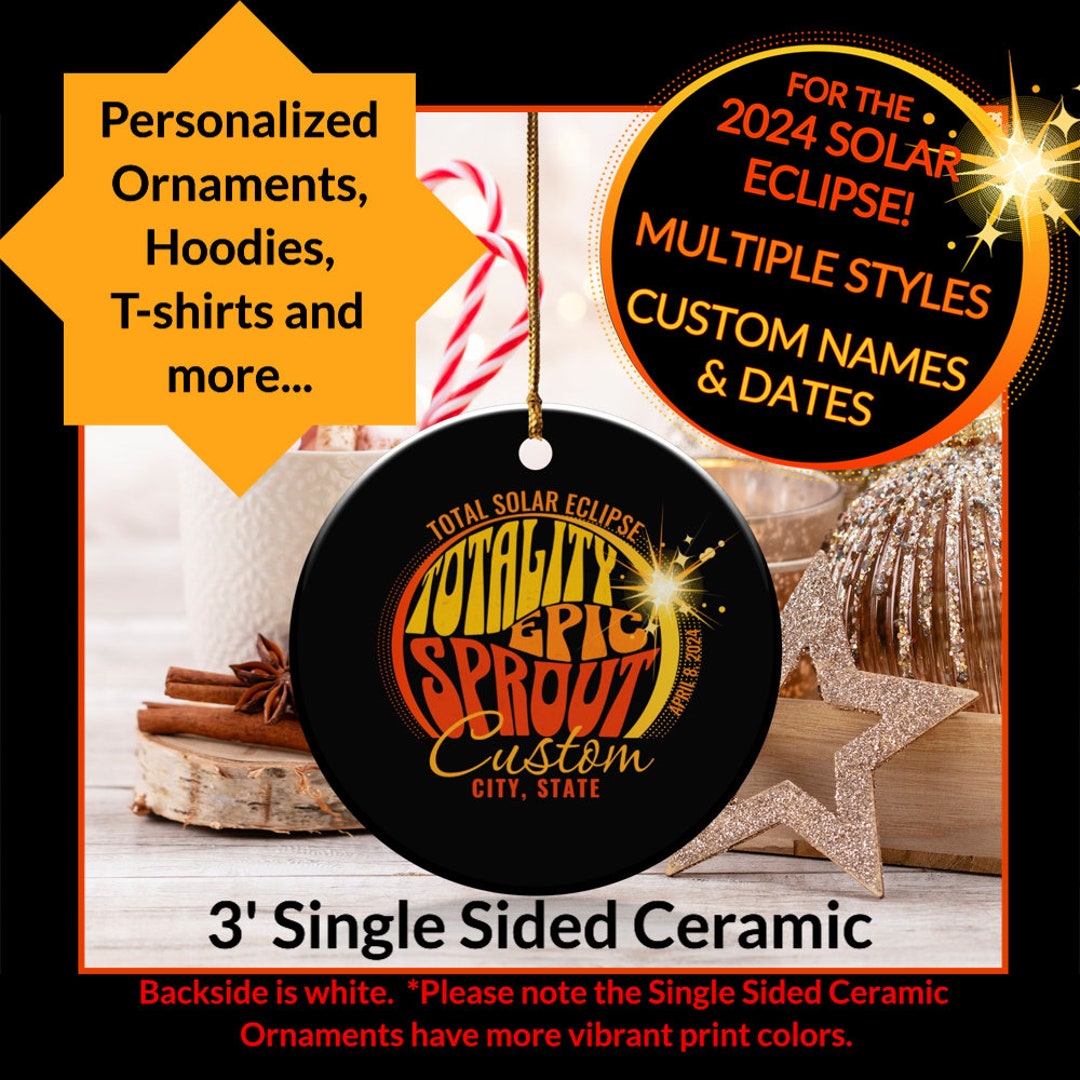 Sprout PERSONALIZED CUSTOM SOLAR Eclipse Ornament Keepsakes ...