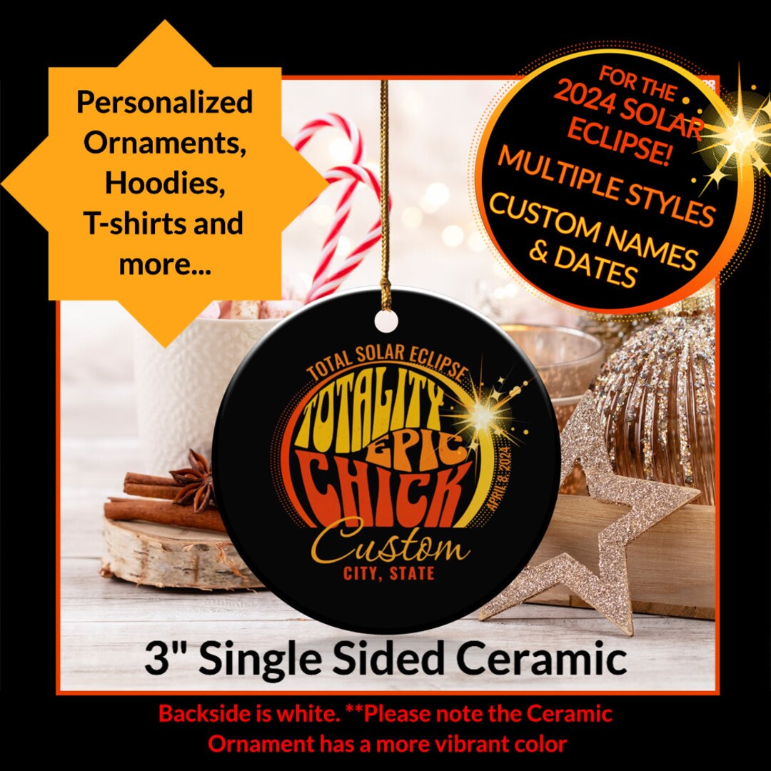Chick PERSONALIZED CUSTOM SOLAR Eclipse Ornament Keepsakes ...