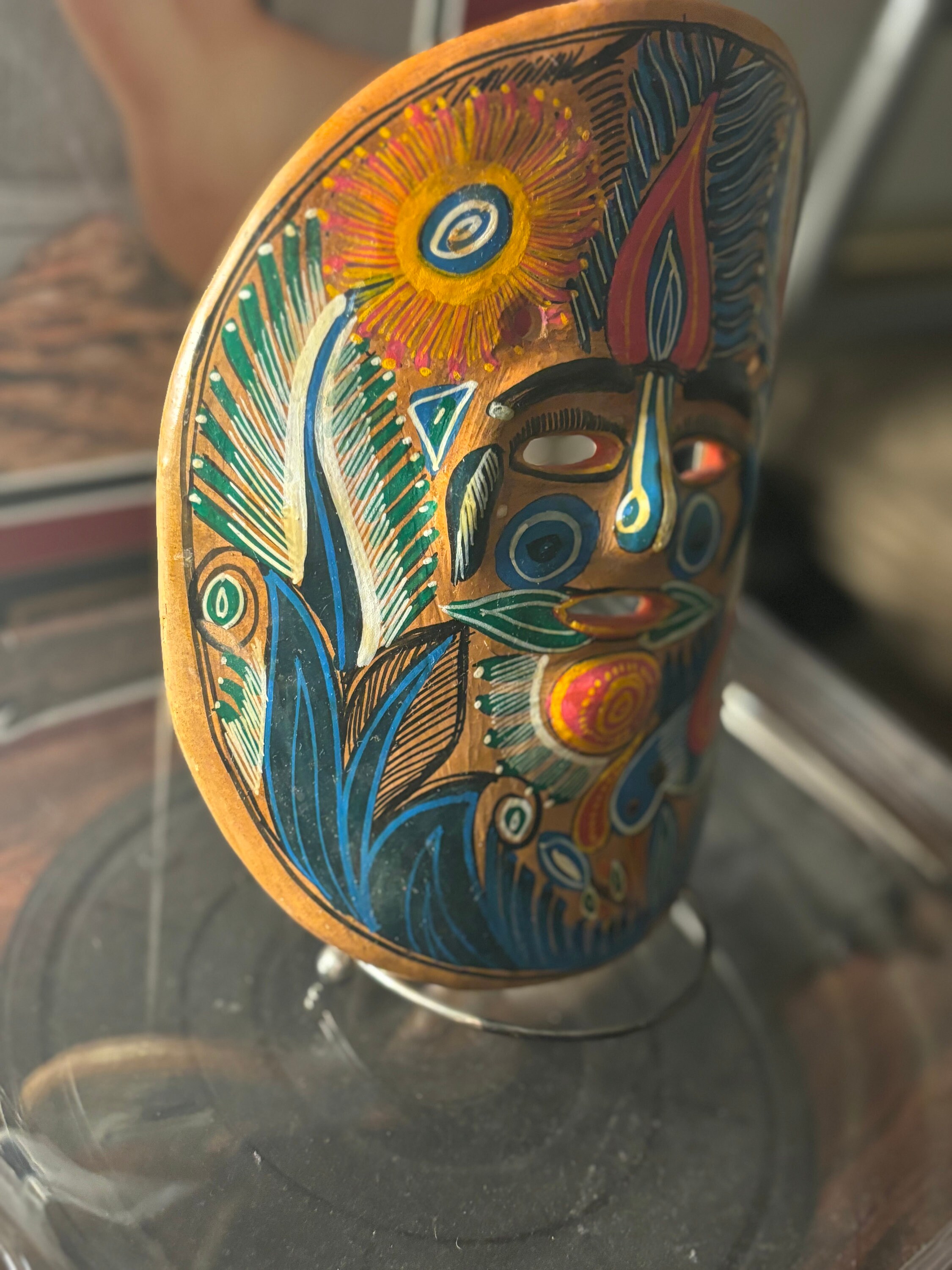 Hand Painted Mexican Terracotta Face Mask | Indigenous Folklore | Art ...