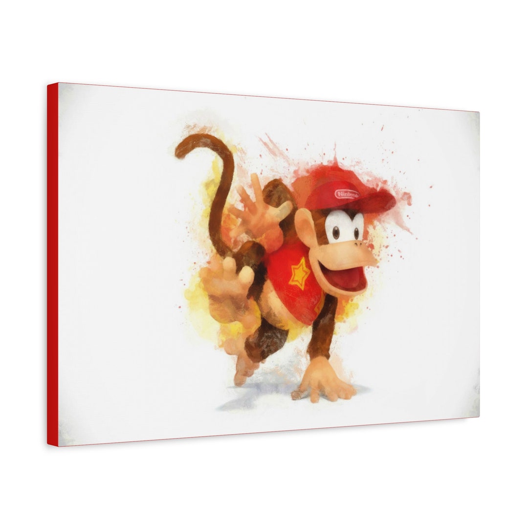 Diddy Kong Painting, 1.25 Premium Canvas - Etsy