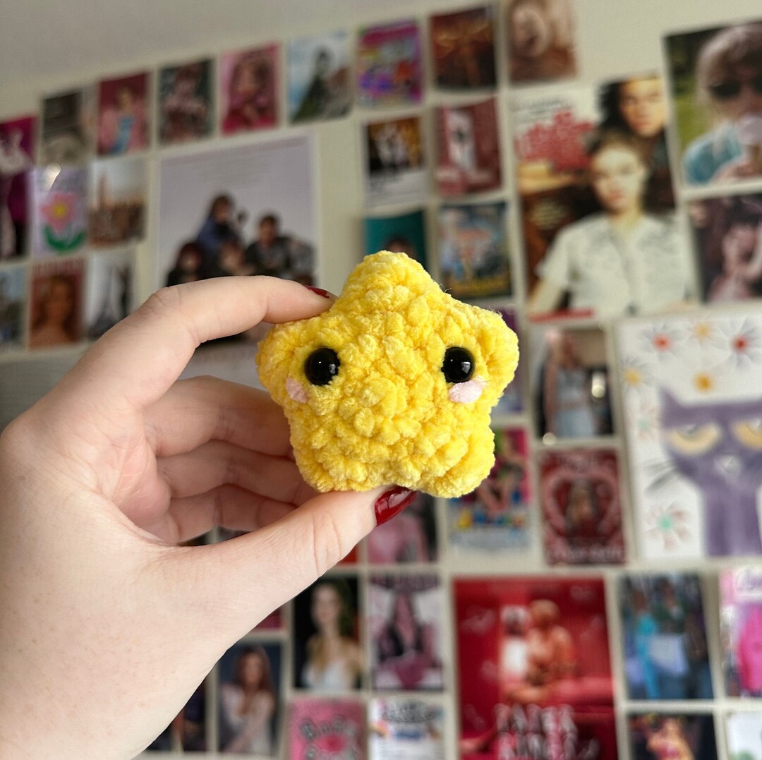 Crochet Star Plushie Made With Soft Plush Yarn Ready to Ship - Etsy