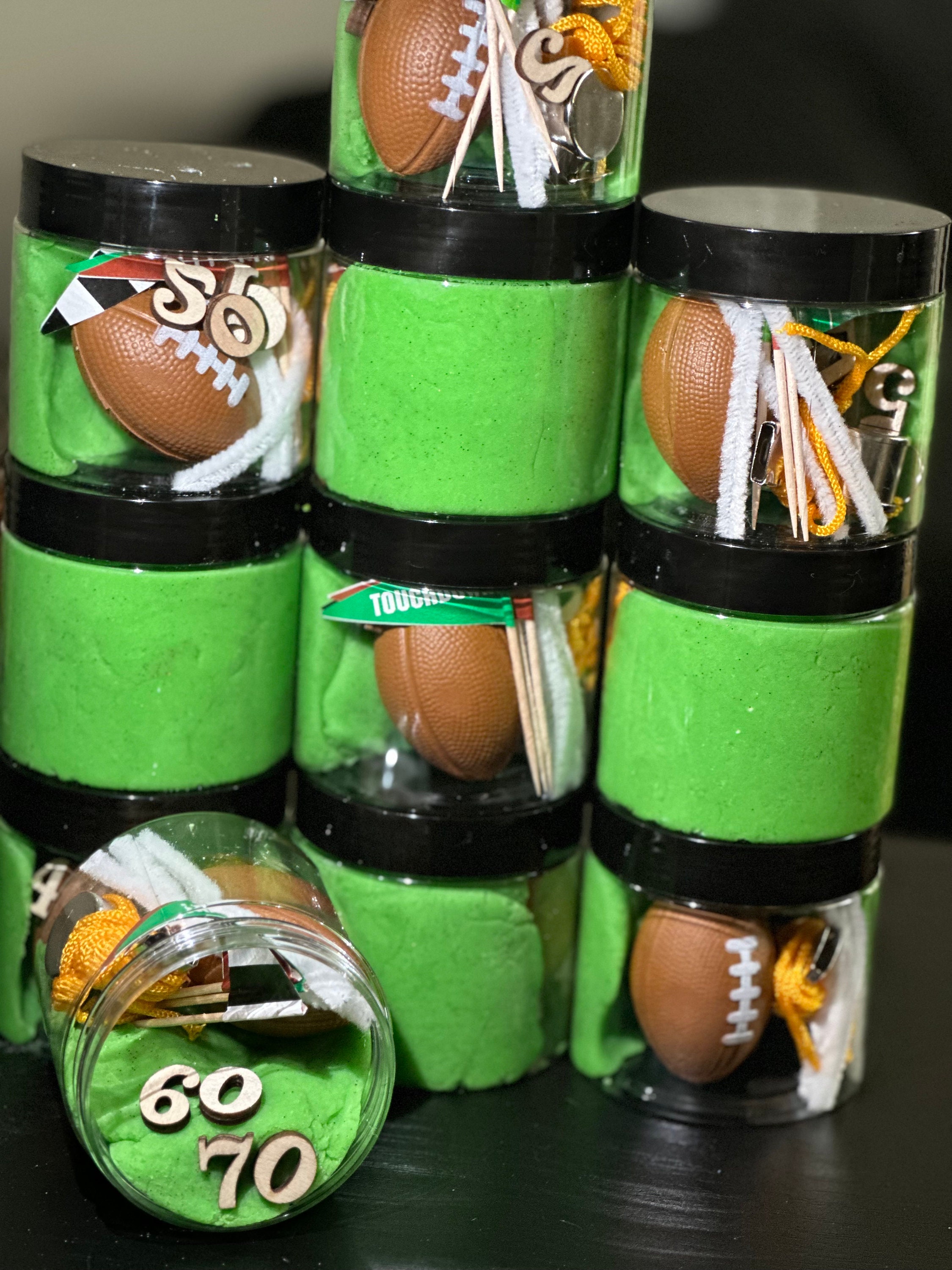 Football Fun Sensory Playdough Jar - Etsy