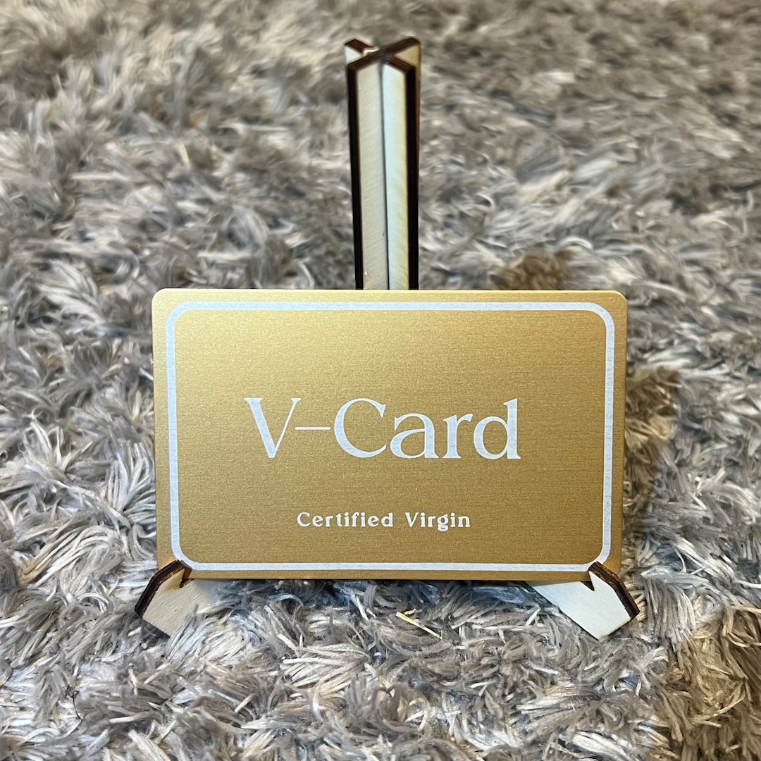 Gold Aluminum Virginity Card Metal - Etsy