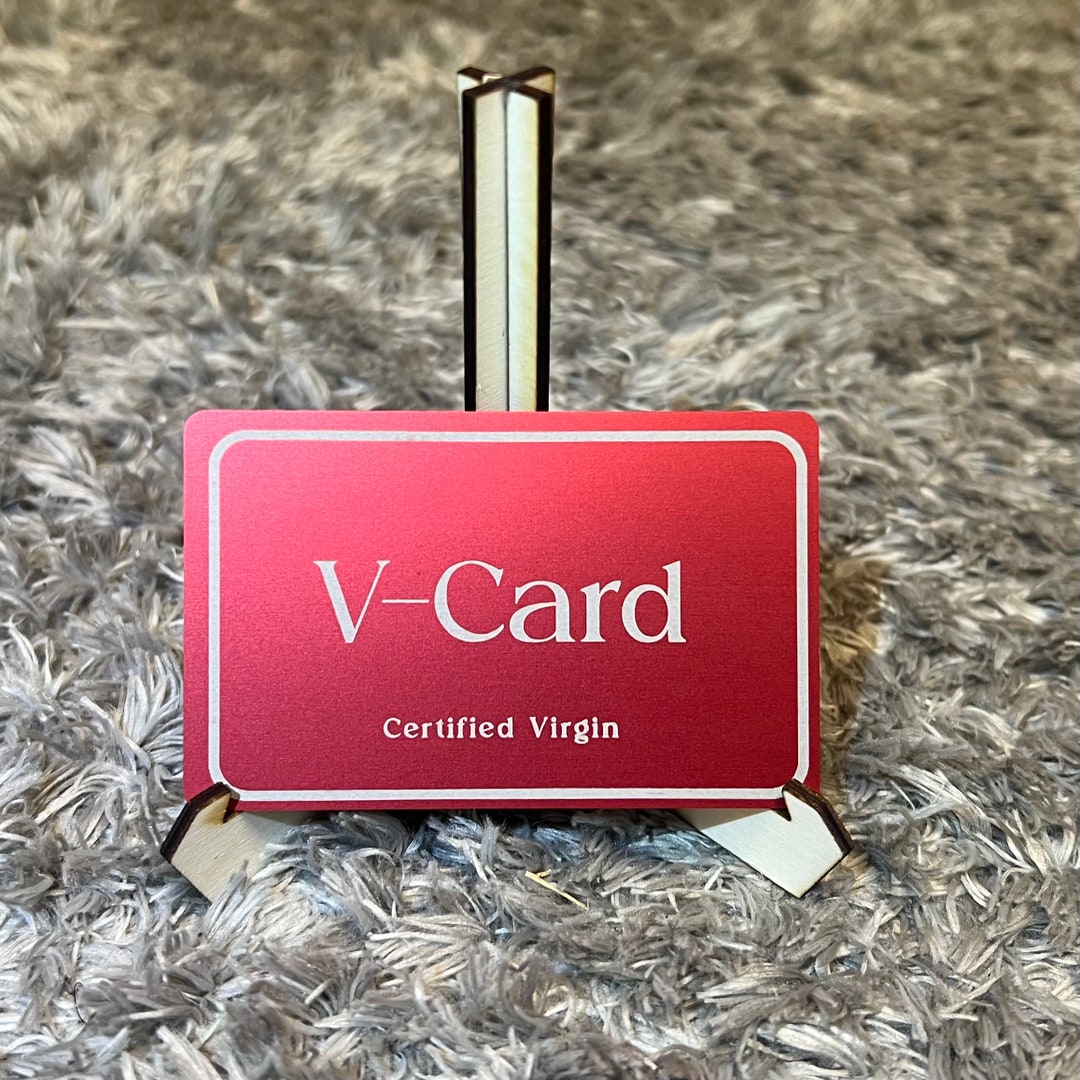 Red Aluminum Virginity Card Metal - Etsy