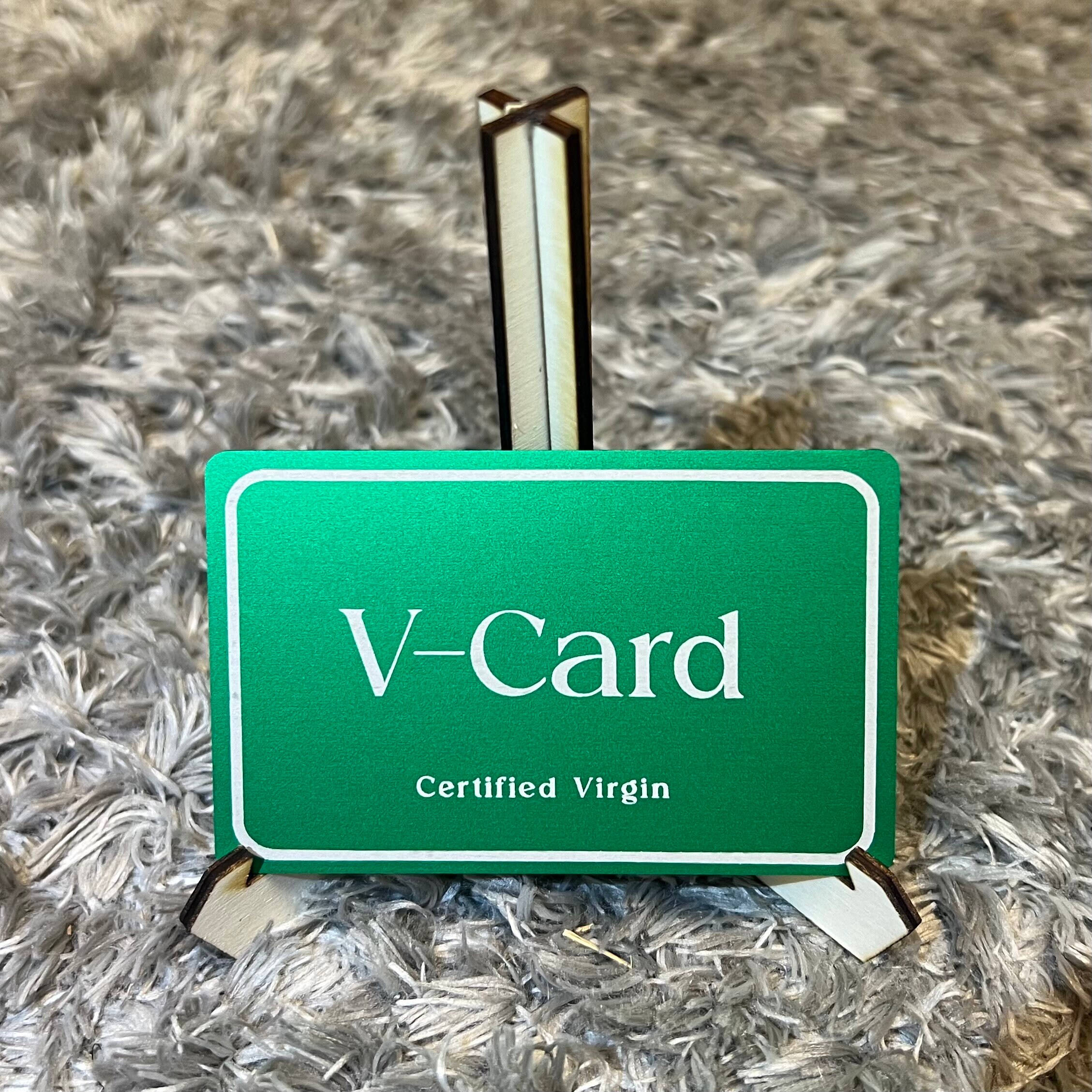 Green Aluminum Virginity Card Metal - Etsy