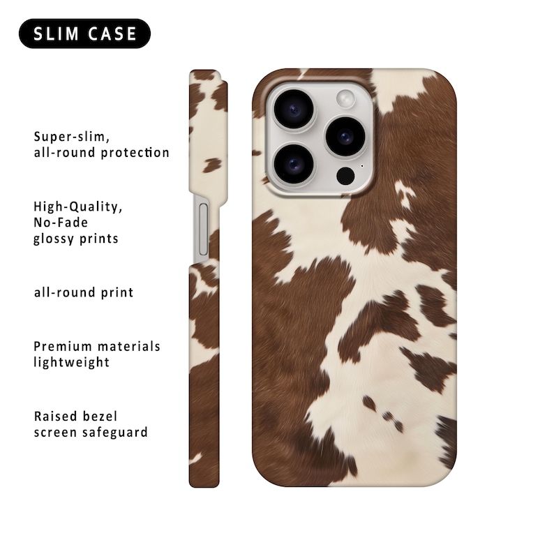 Cow Print Phone Case, iPhone 17 Pro Max (magsafe), Samsung Galaxy S25 ...