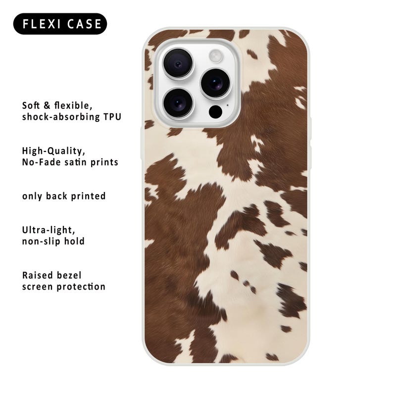 Cow Print Phone Case, iPhone 17 Pro Max (magsafe), Samsung Galaxy S25 ...