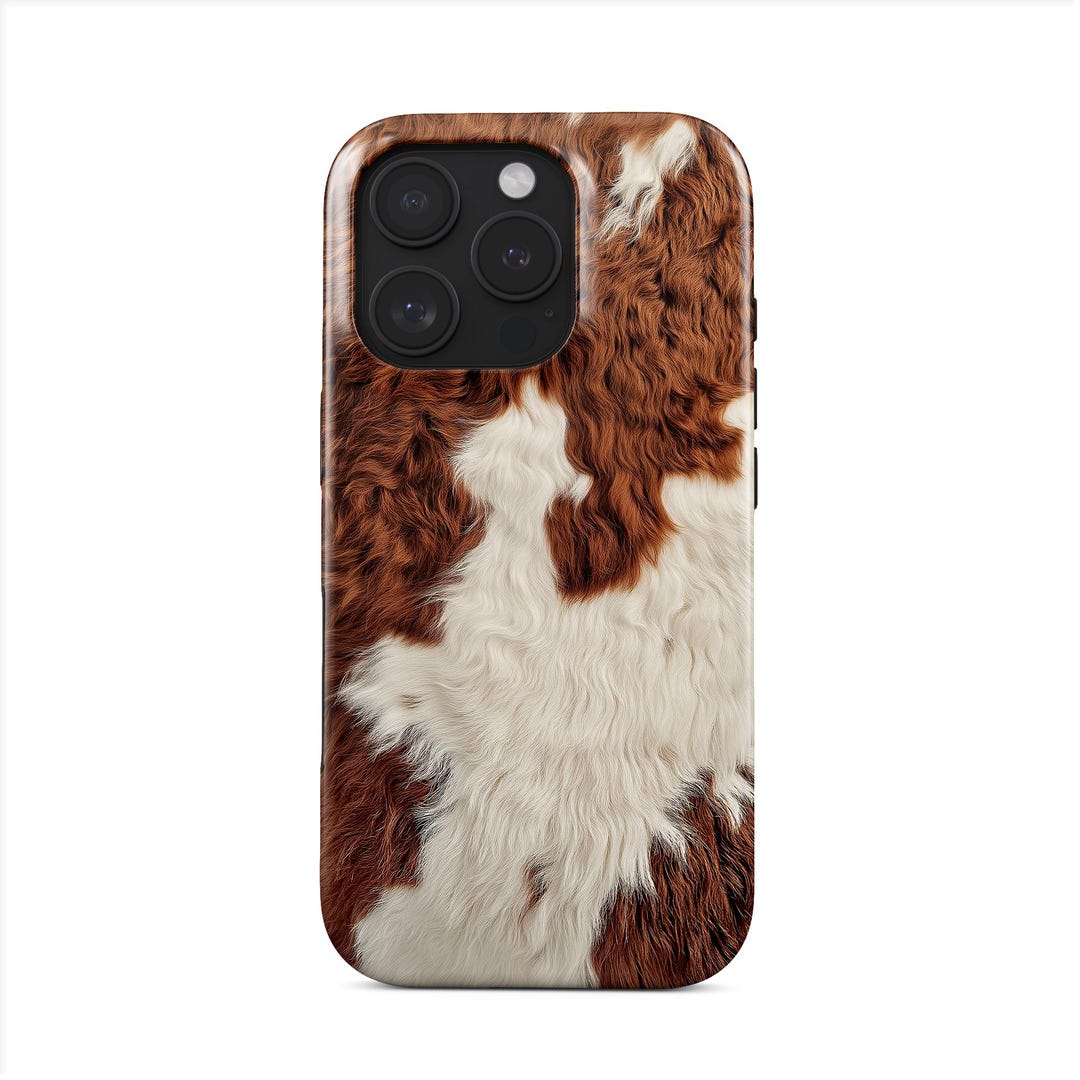 Scottish Highland Cattle Hide Phone Case | iPhone 16 Pro (magsafe ...