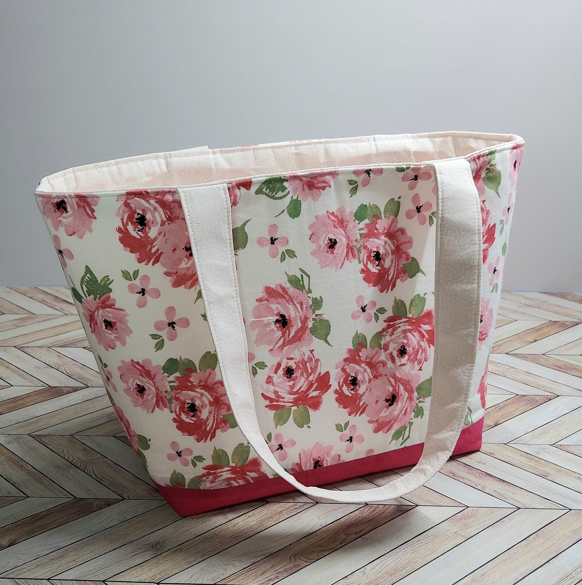 Handmade Tote Bag, Fabric Tote - Etsy