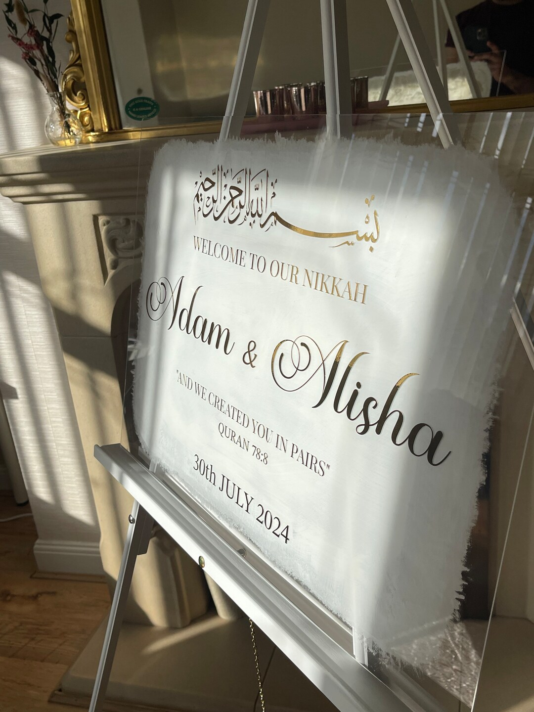 Acrylic Wedding Sign Arabic Acrylic Welcome Sign Wedding Sign Birthday ...