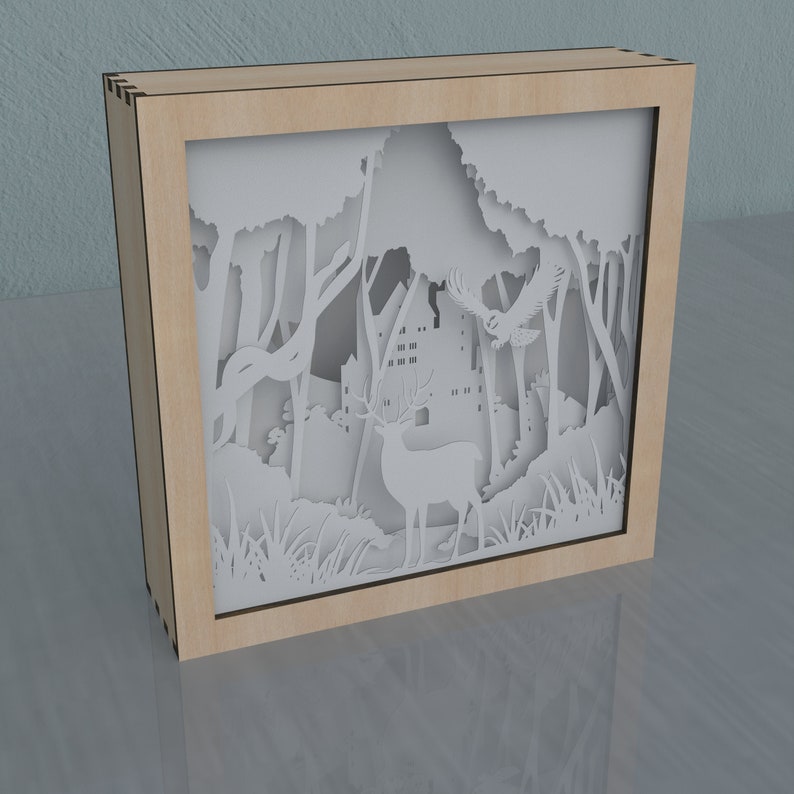Hogwarts Castle Lightbox | Light Box | Shadow Box | HP for Laser ...
