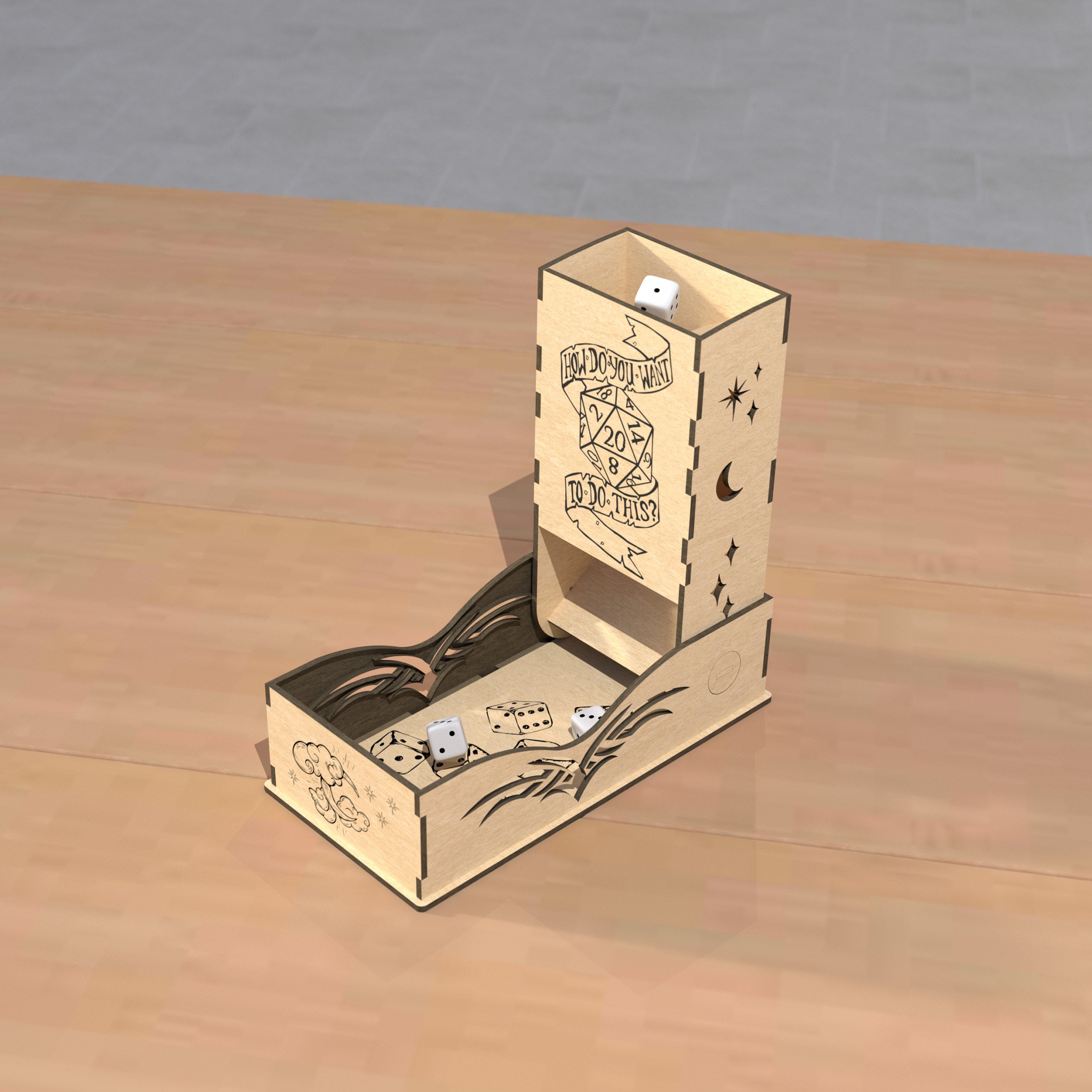 Portable Dice Tower | Foldable Dice Tower | Dungeons & Dragons | DIY ...