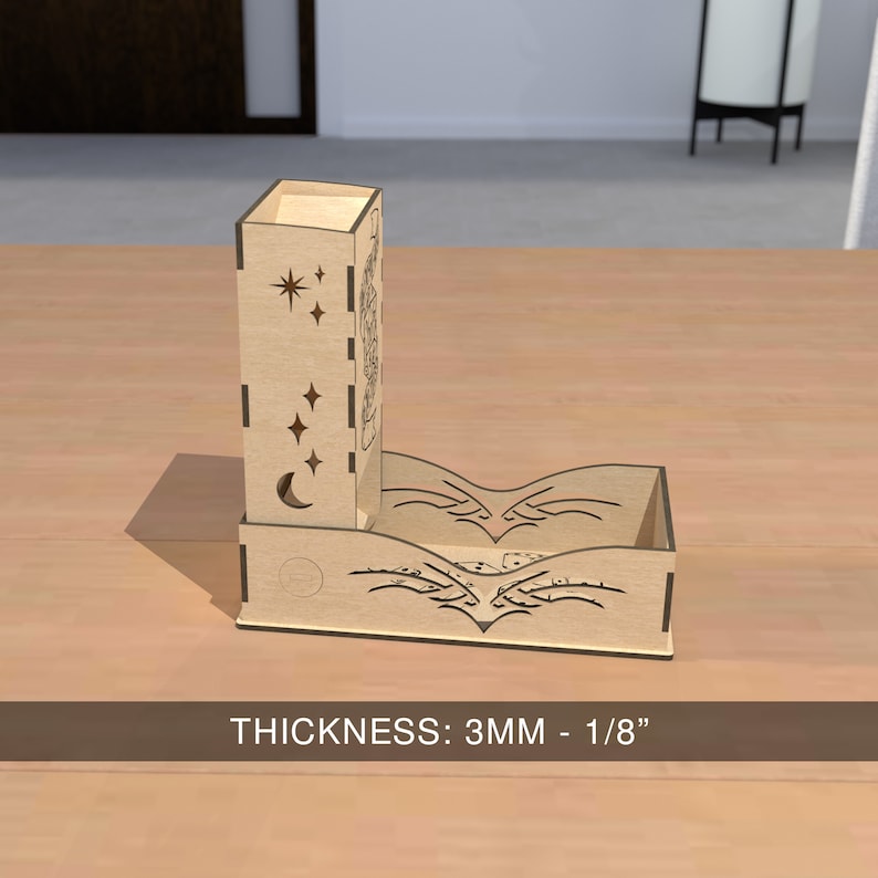 Portable Dice Tower Foldable Dice Tower Dungeons & Dragons DIY Laser ...