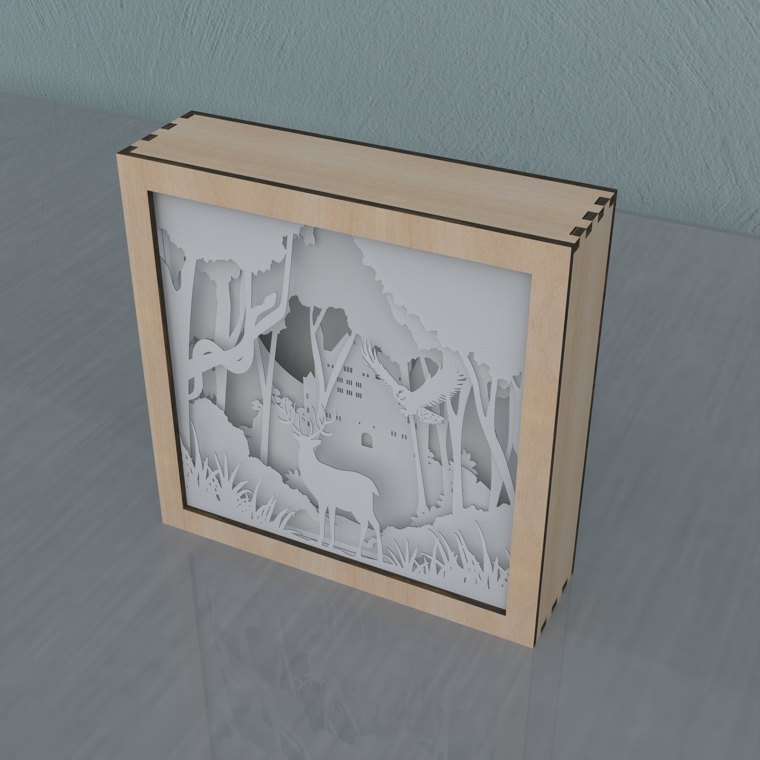 Hogwarts Castle Lightbox | Light Box | Shadow Box | HP for Laser ...