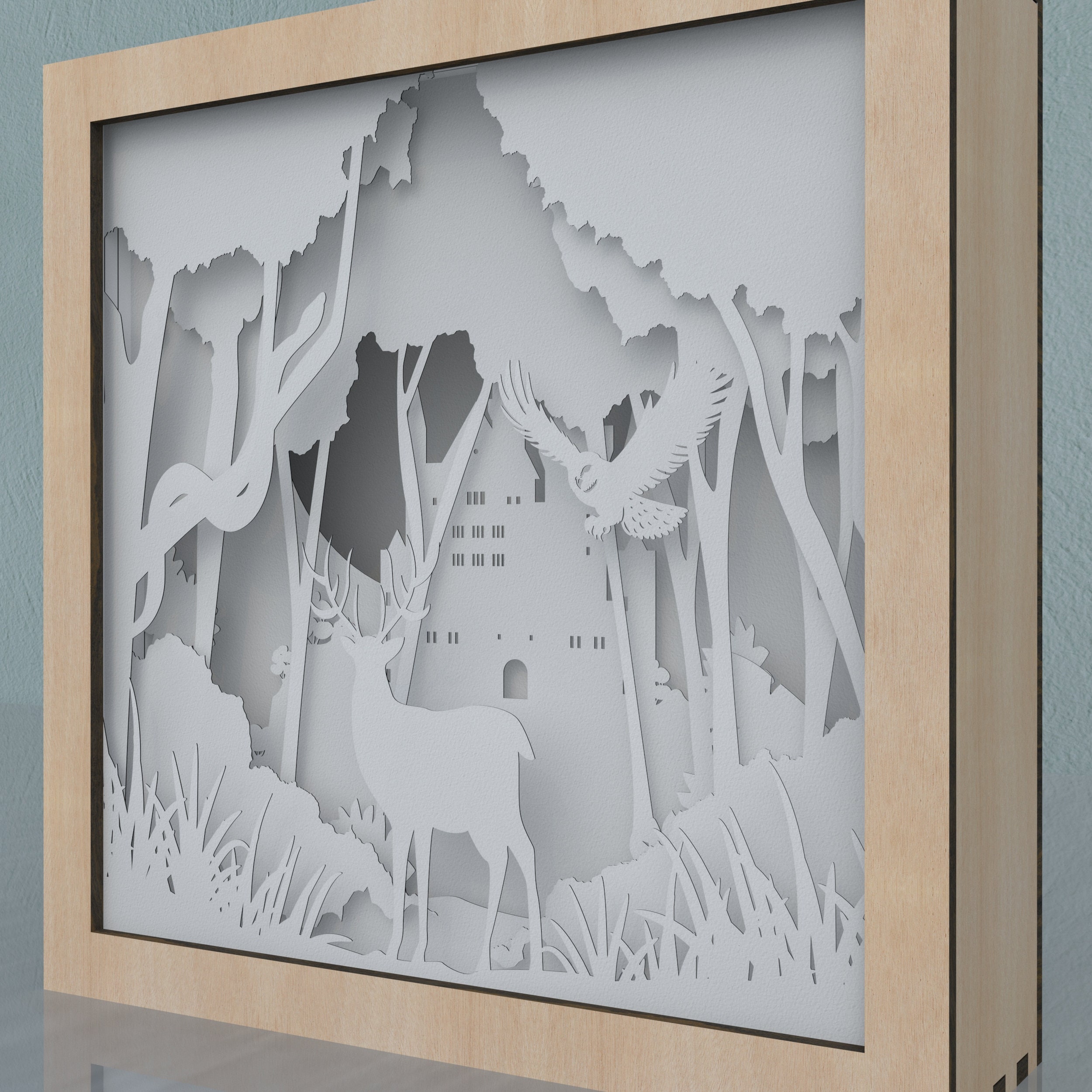 Hogwarts Castle Lightbox | Light Box | Shadow Box | HP for Laser ...
