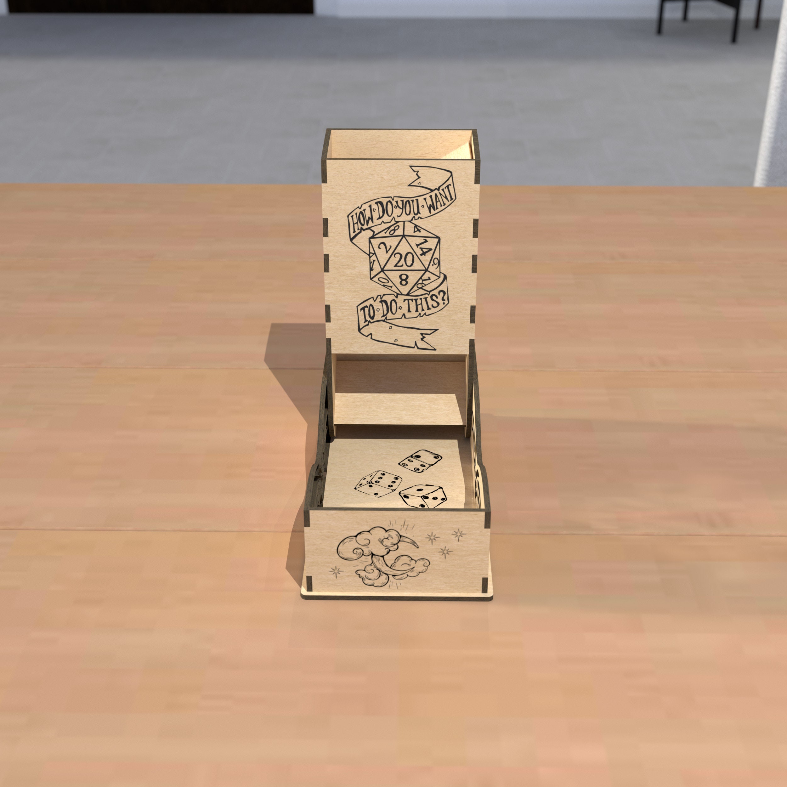 Portable Dice Tower | Foldable Dice Tower | Dungeons & Dragons | DIY ...