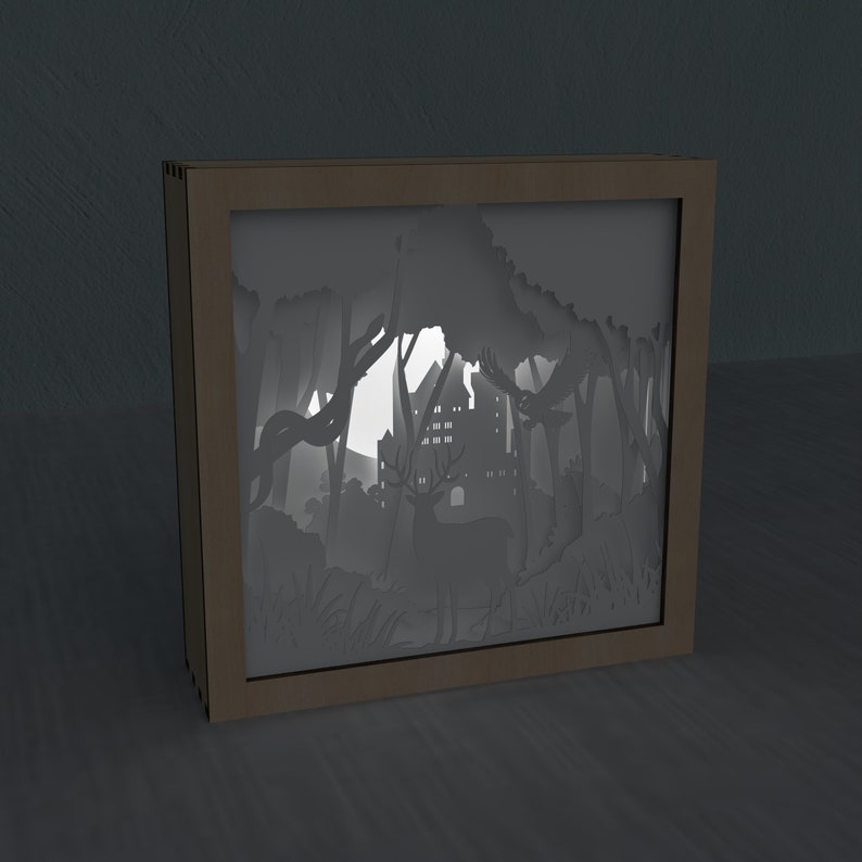 Hogwarts Castle Lightbox | Light Box | Shadow Box | HP for Laser ...