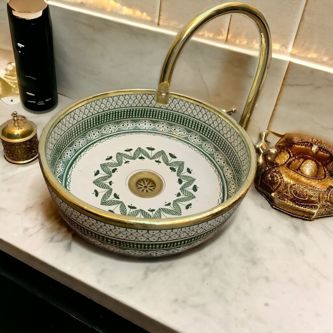 Moroccan Sinks Moroccan Ceramic Sink Bathroom Moroccan Sink Bowl Wash ...