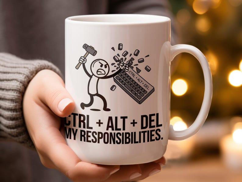 Funny Ctrl Alt Del Mug: Keyboard Smash Humorous Gift - Etsy