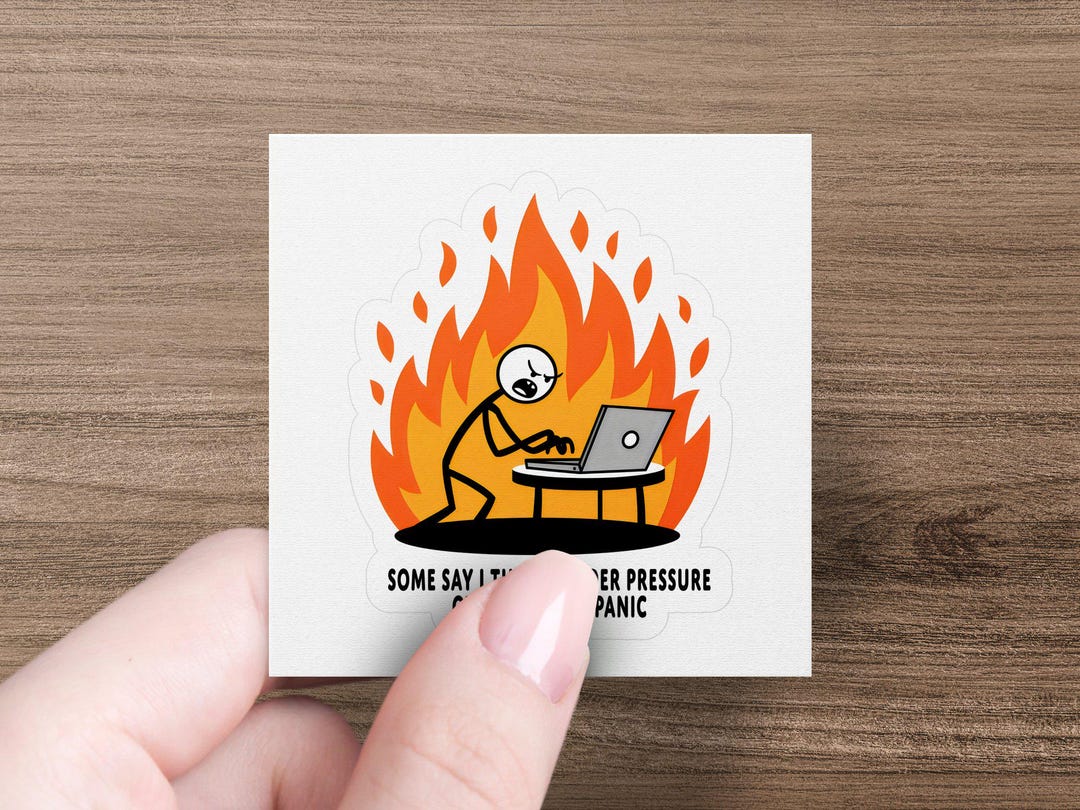 Thrive Under Pressure Sticker: Funny Work Humor Laptop Decal - Etsy