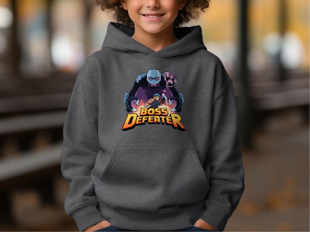 Cool Gamer Boss Defeater T-shirt, Retro Pixel Art Video Game Graphic ...