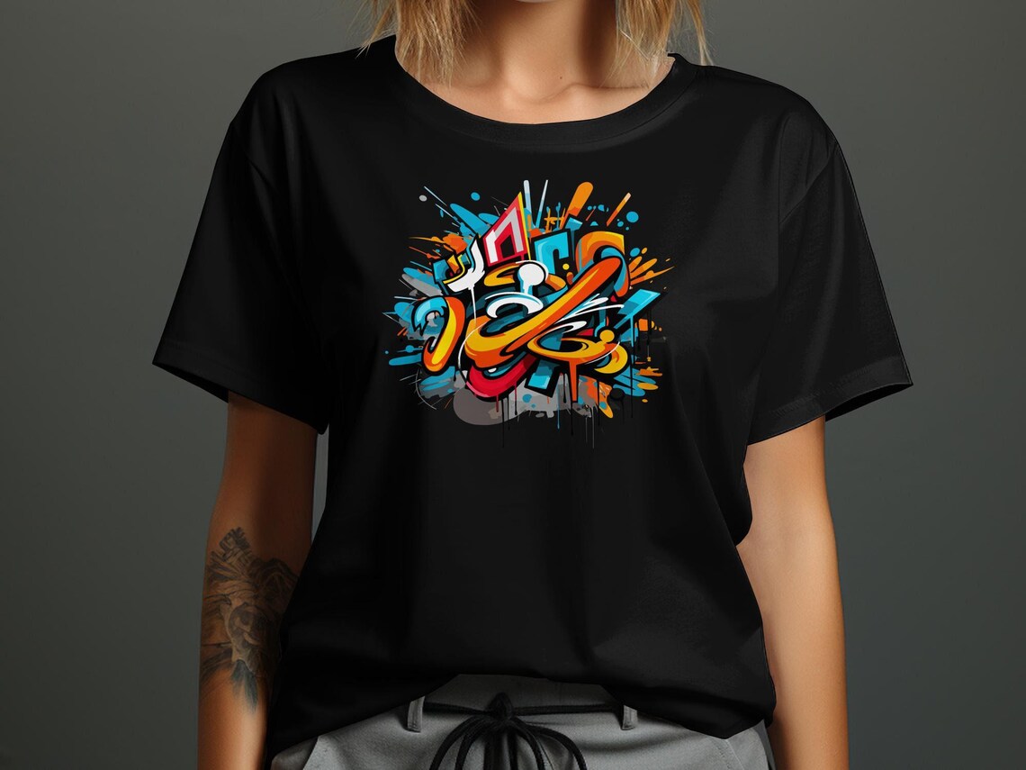 Urban Graffiti Art T-shirt: Colorful Street Style Graphic Tee - Etsy