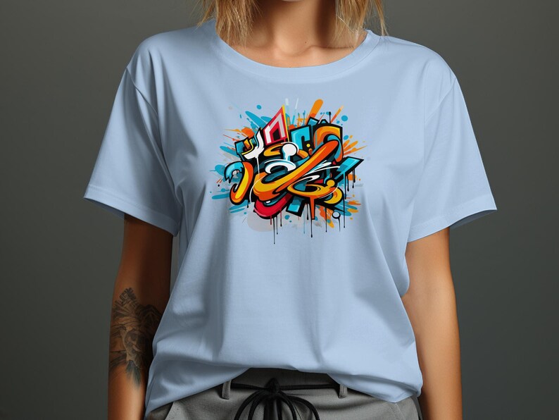 Urban Graffiti Art T-shirt: Colorful Street Style Graphic Tee - Etsy