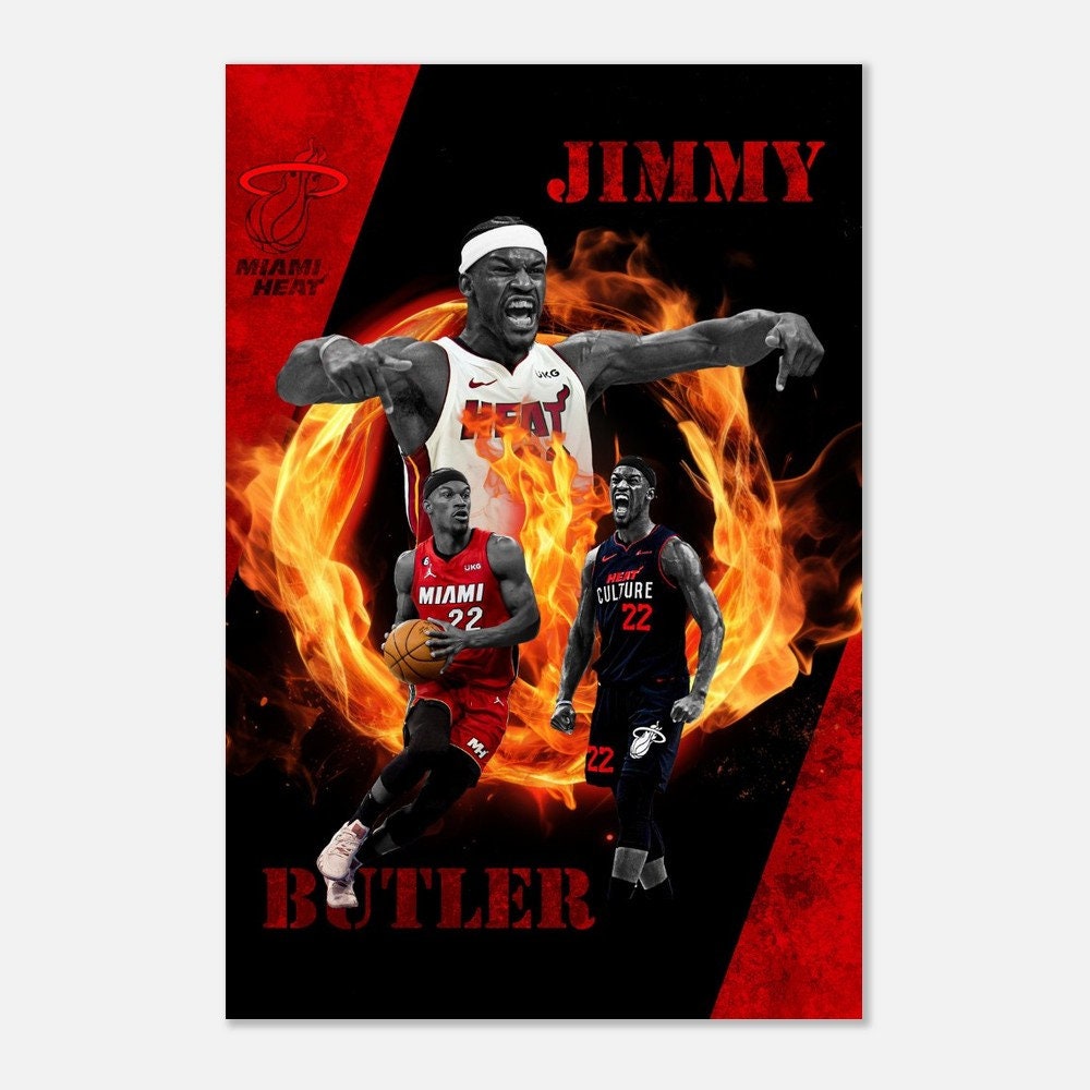 Miami Heat Jimmy Butler NBA Poster Basketball Decor for Fans - Etsy