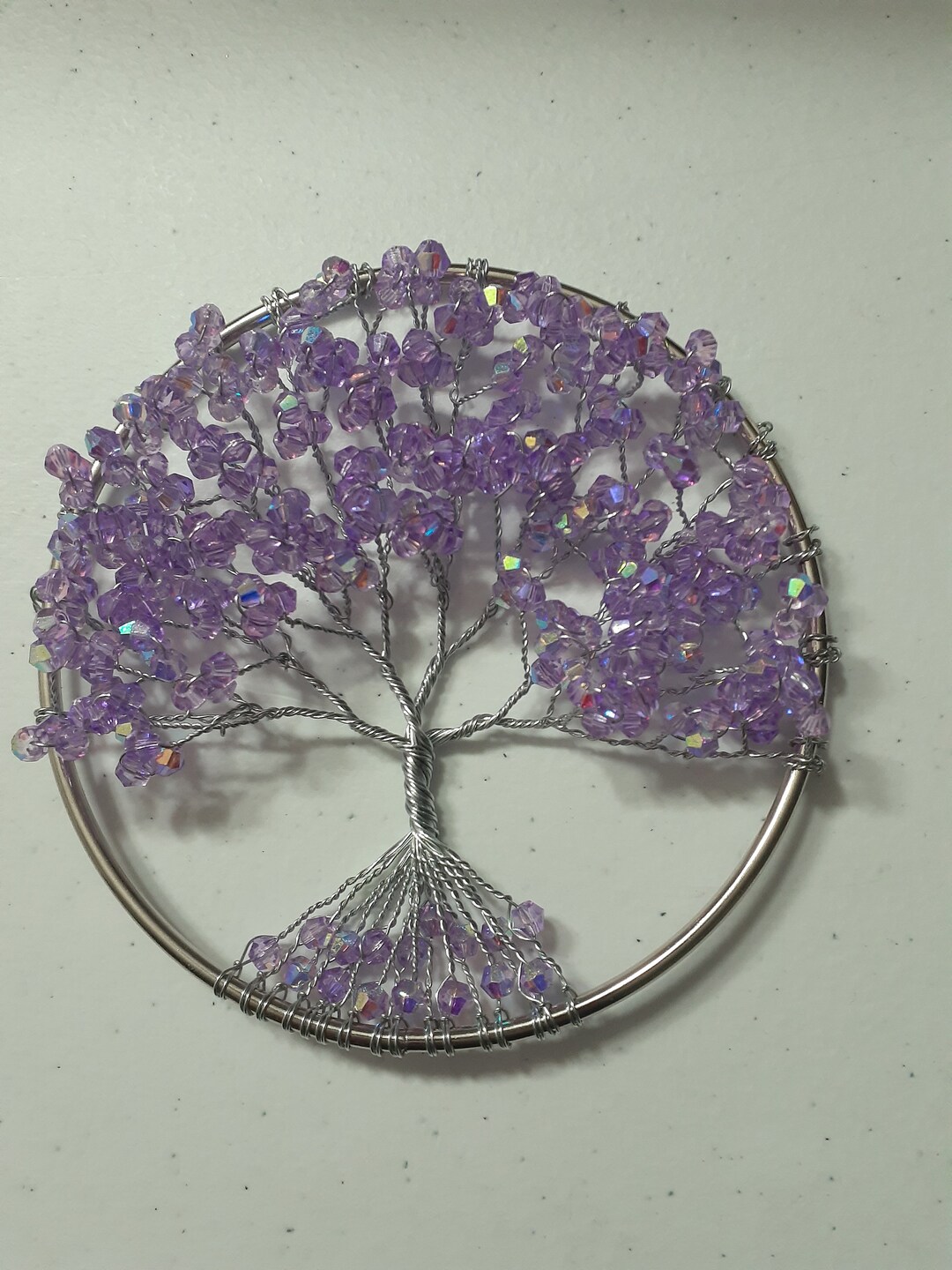 Purple Tree of Life Suncatcher - Etsy